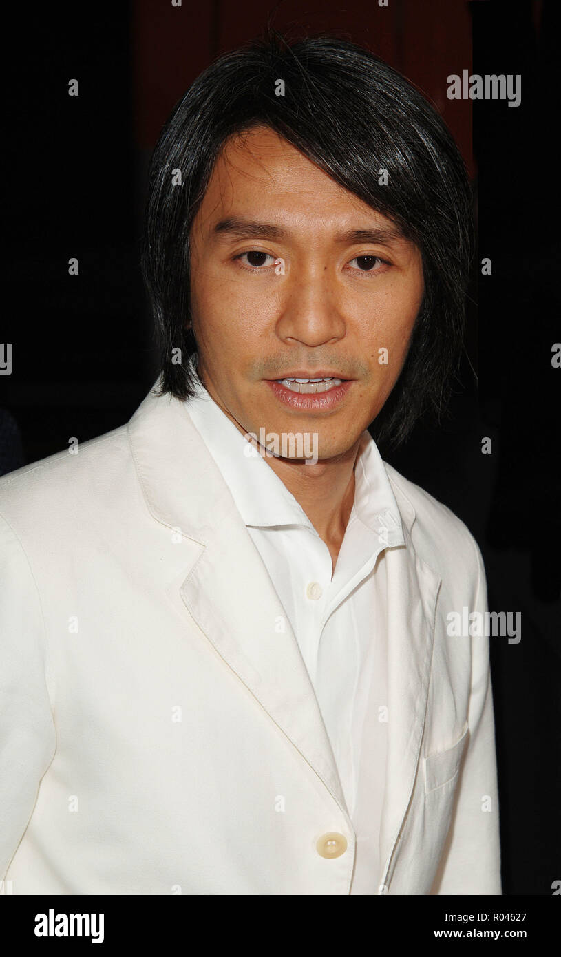 Stephen Chow arriving at the Kung Fu Hustle Premiere at the Cinerama ...
