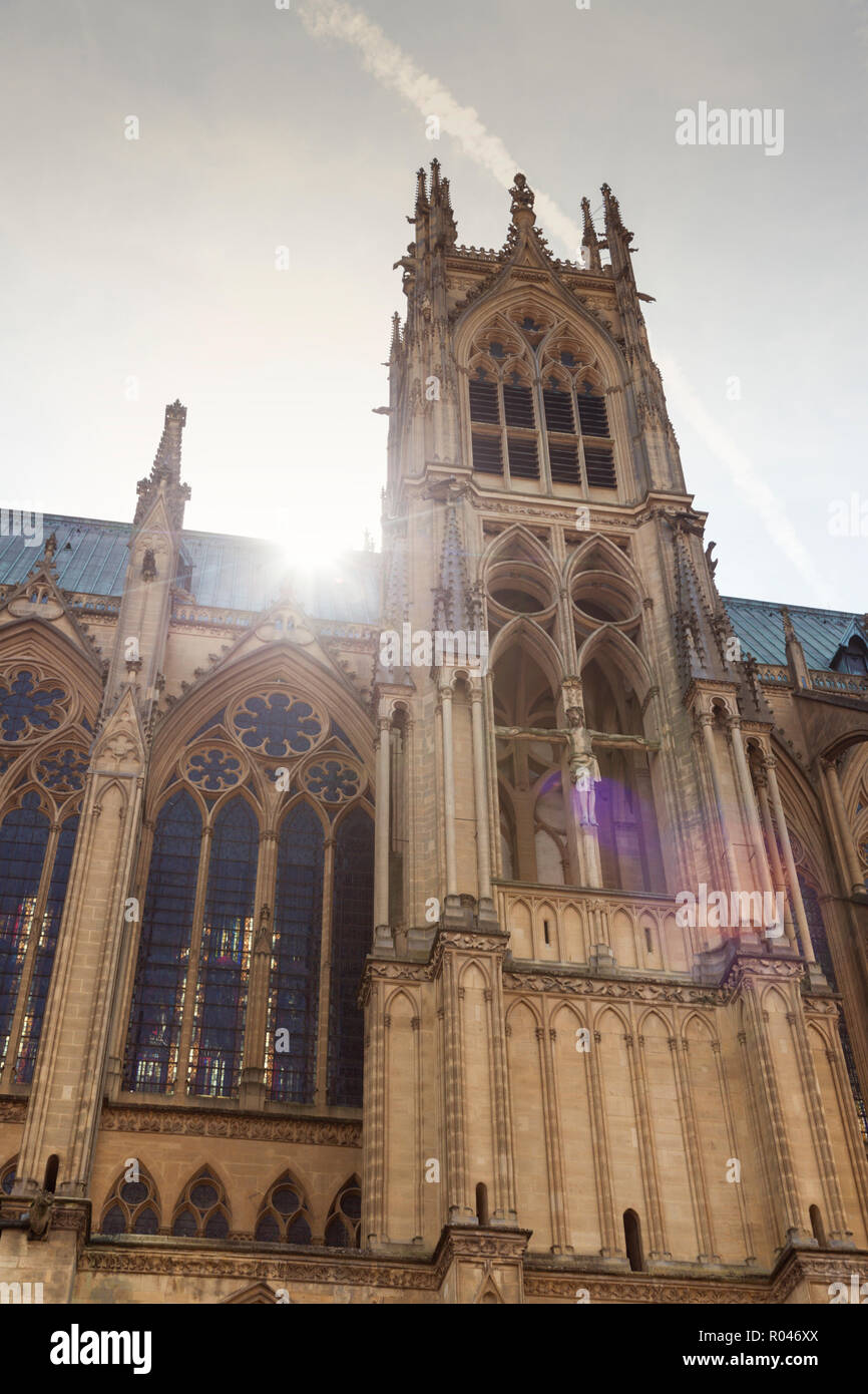 Cathedral of Saint Stephen in Metz. Metz, Grand Est, France Stock Photo ...