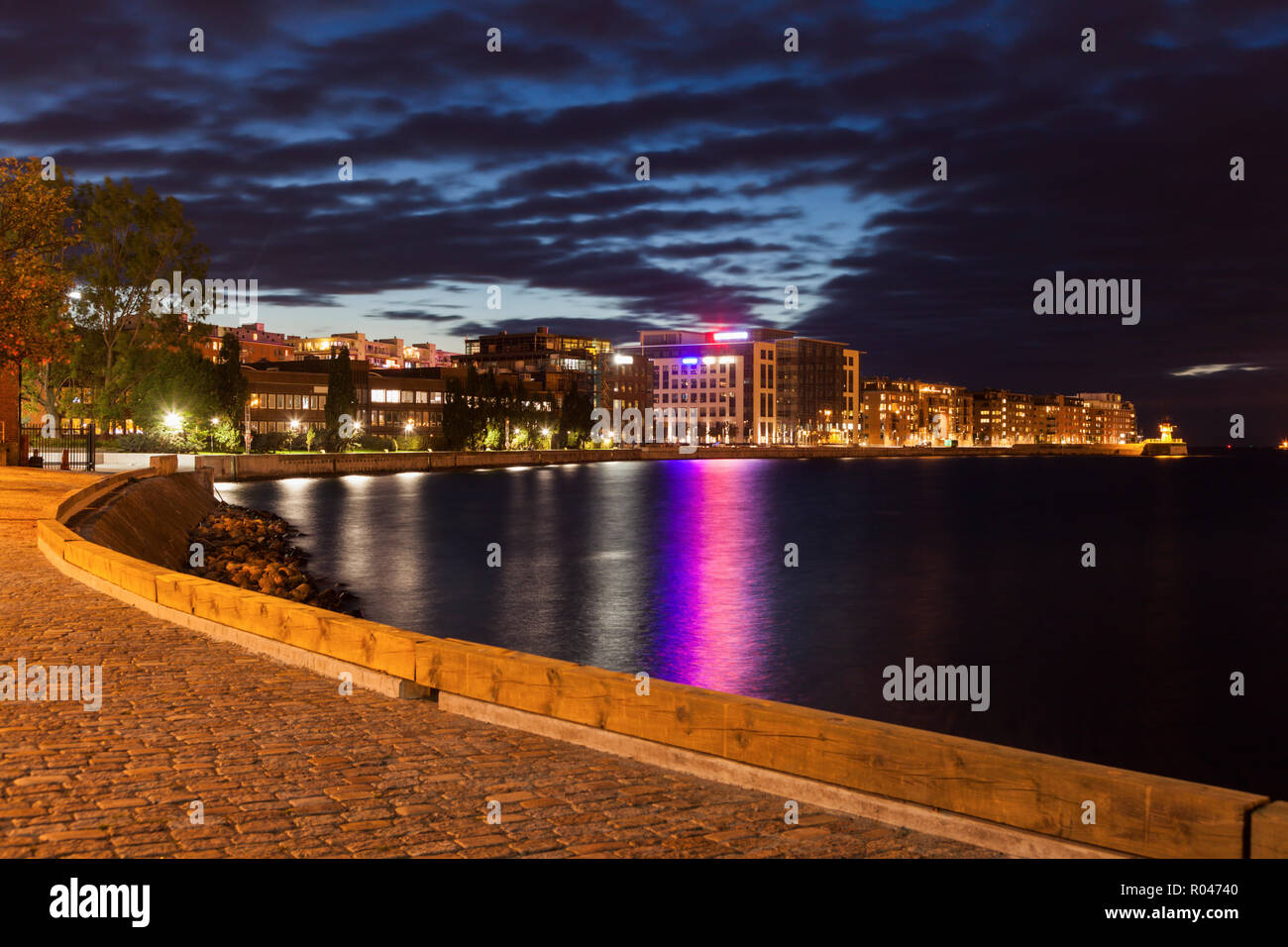Panorama of Malmo with the Lighthouse. Malmo, Scania, Sweden Stock ...