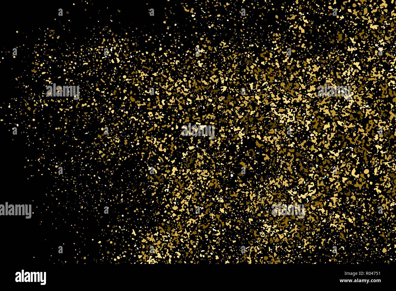 Gold Glitter Texture Isolated On Black. Amber Particles Color. Celebratory Background. Golden ...