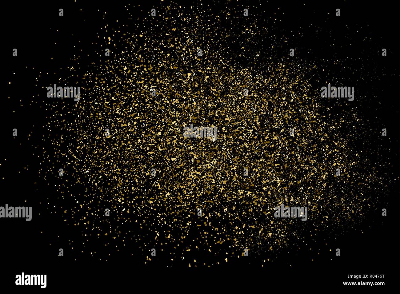 Gold Glitter Texture Isolated On Black. Amber Particles Color. Celebratory Background. Golden ...