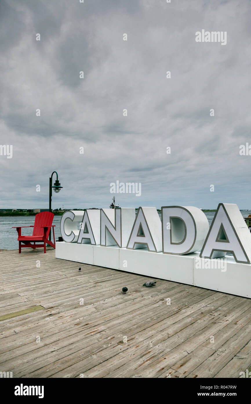 Canada sign in Halifax harbor. Halifax, Nova Scotia, Canada Stock Photo ...