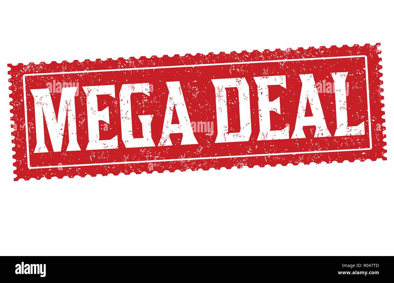 Mega deal sign or stamp on white background, vector illustration Stock ...