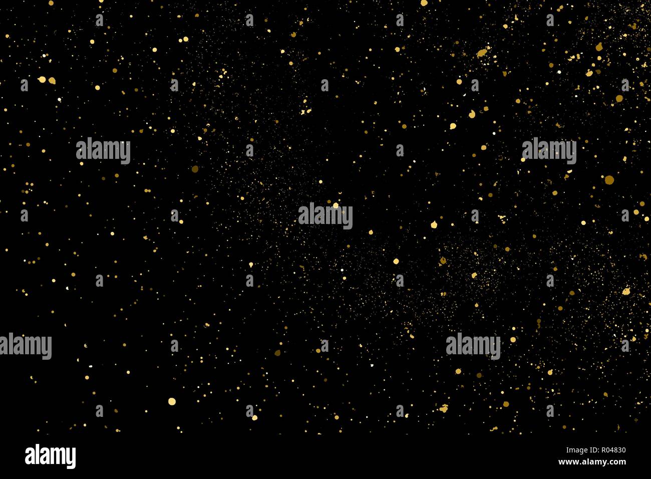 Gold Glitter Texture Isolated On Black. Amber Particles Color. Celebratory Background. Golden ...