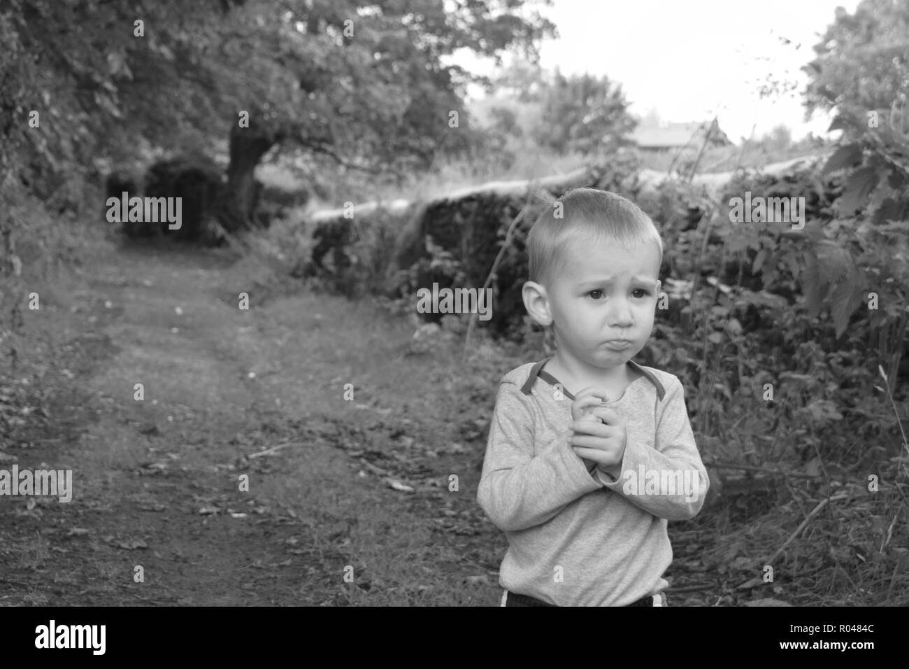 Little boy in nature Stock Photo - Alamy