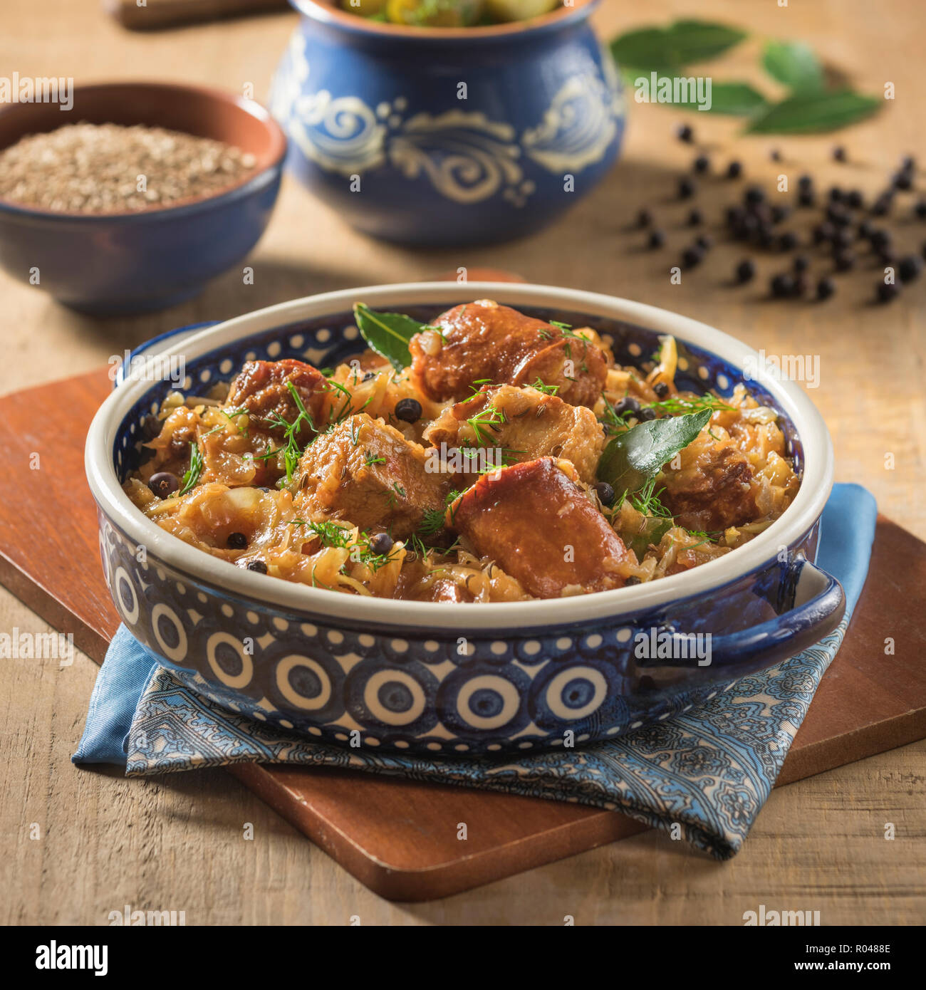 Bigos. Hunter's Stew. Food Poland Stock Photo - Alamy