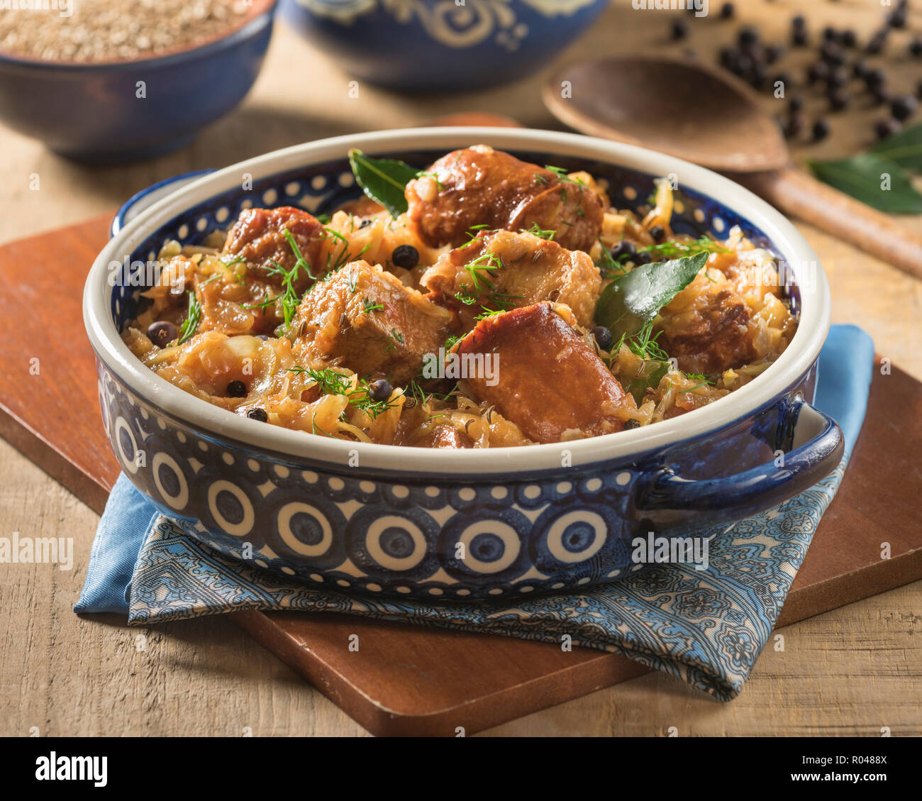 Bigos. Hunter's Stew. Food Poland Stock Photo - Alamy