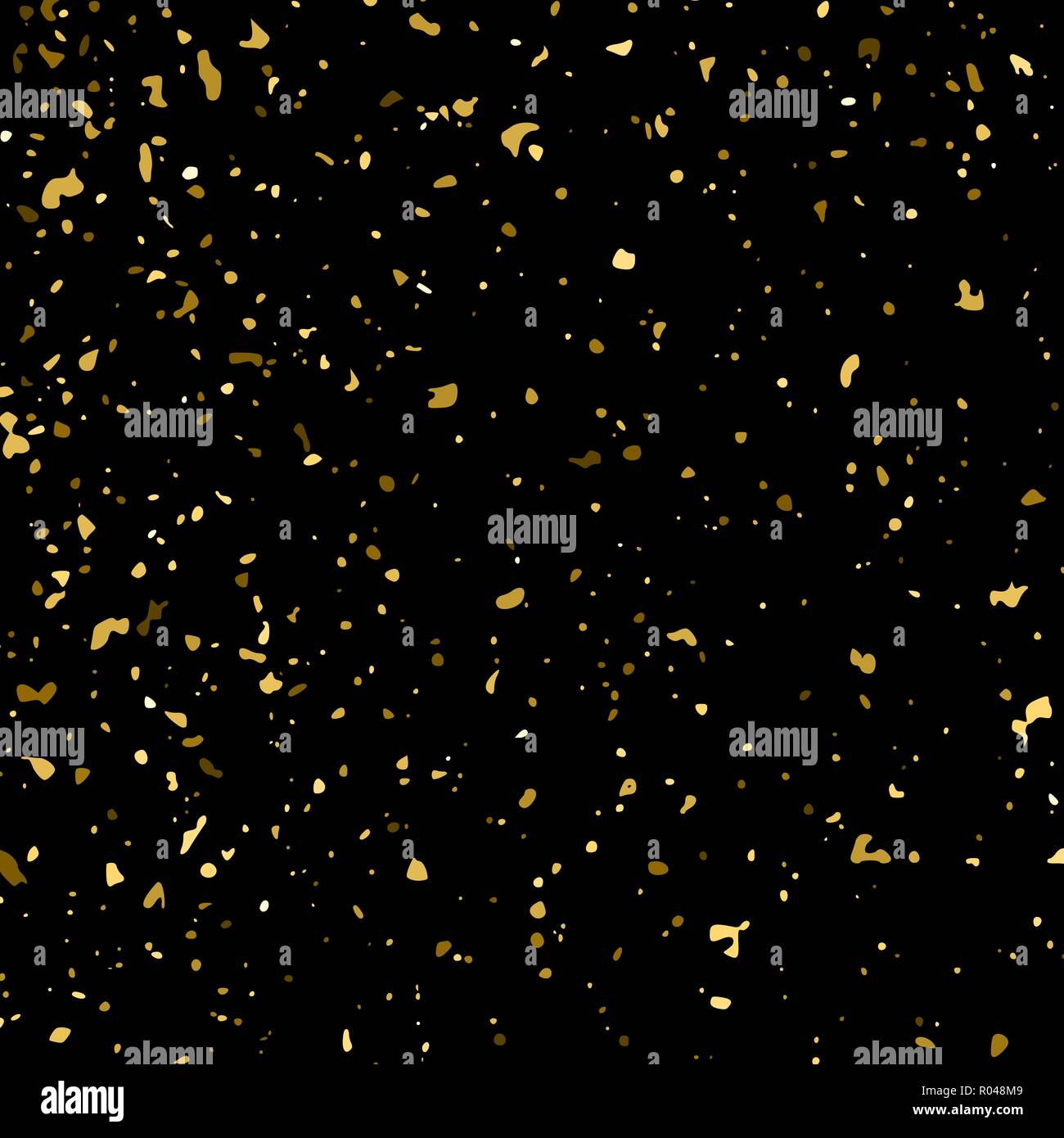 Gold Glitter Texture Isolated On Black. Amber Particles Color. Celebratory Background. Golden ...