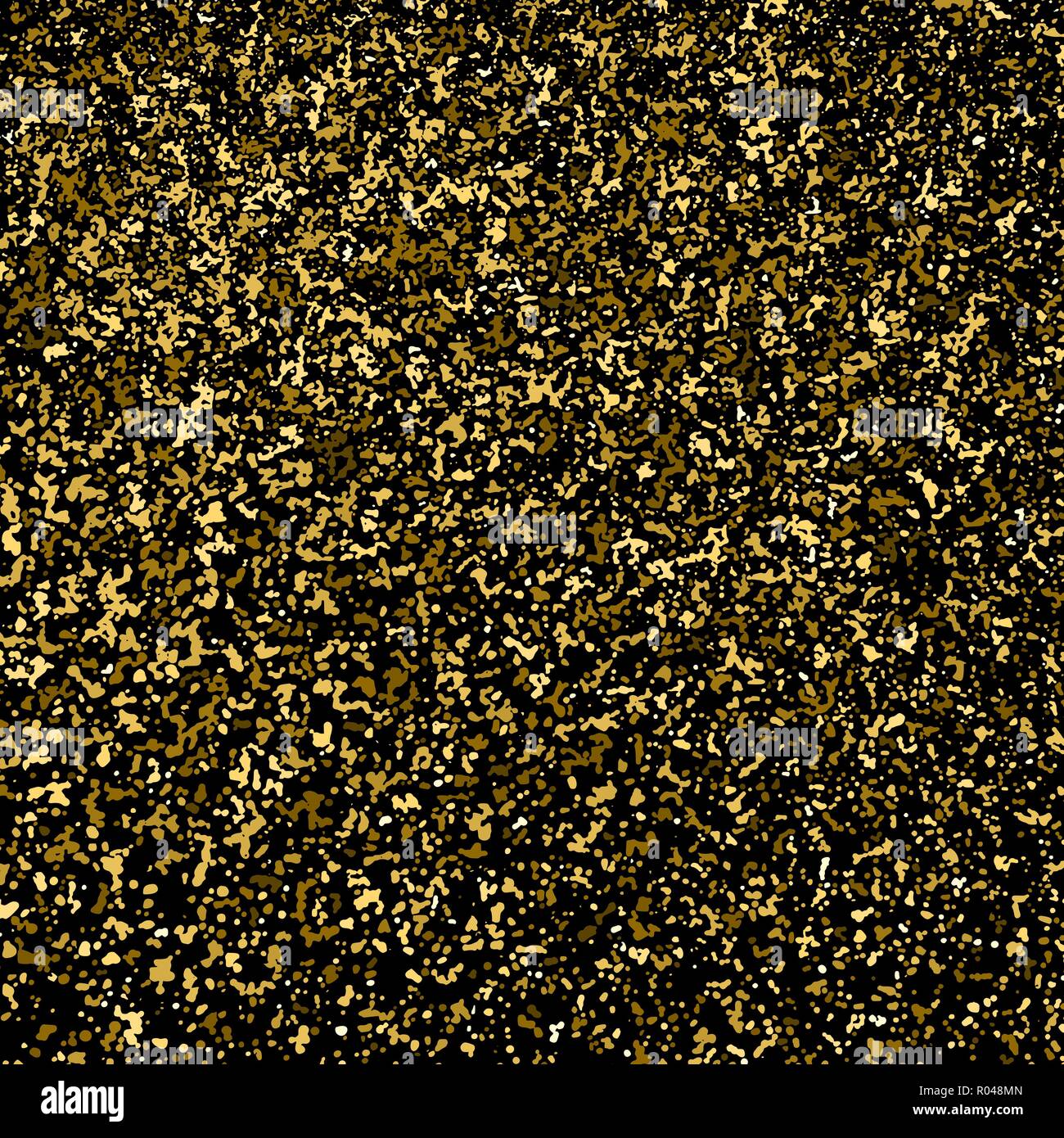 Gold Glitter Texture Isolated On Black. Amber Particles Color. Celebratory Background. Golden ...
