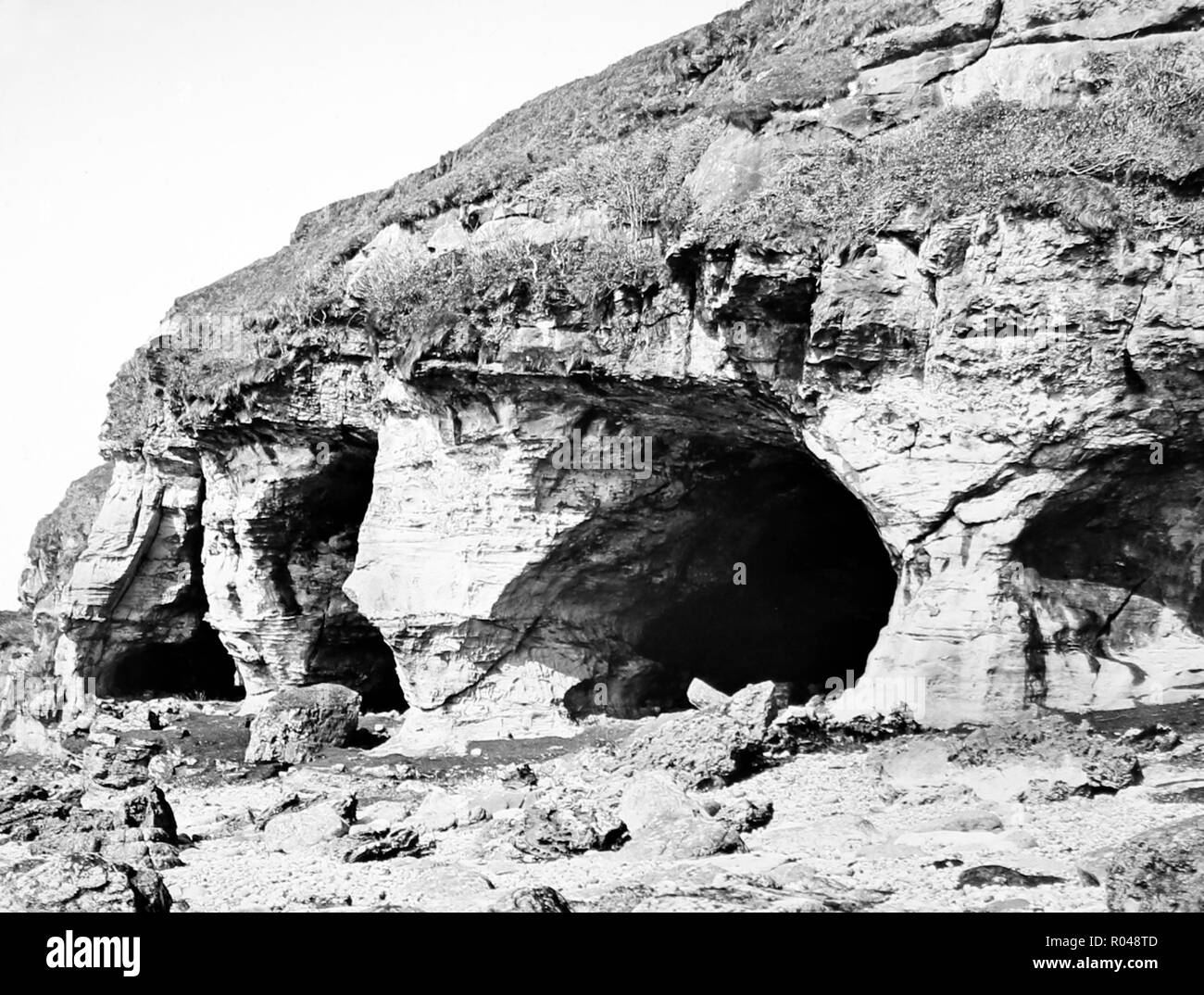 King's Cave, isle of Arran, Scotland, Victorian period Stock Photo - Alamy