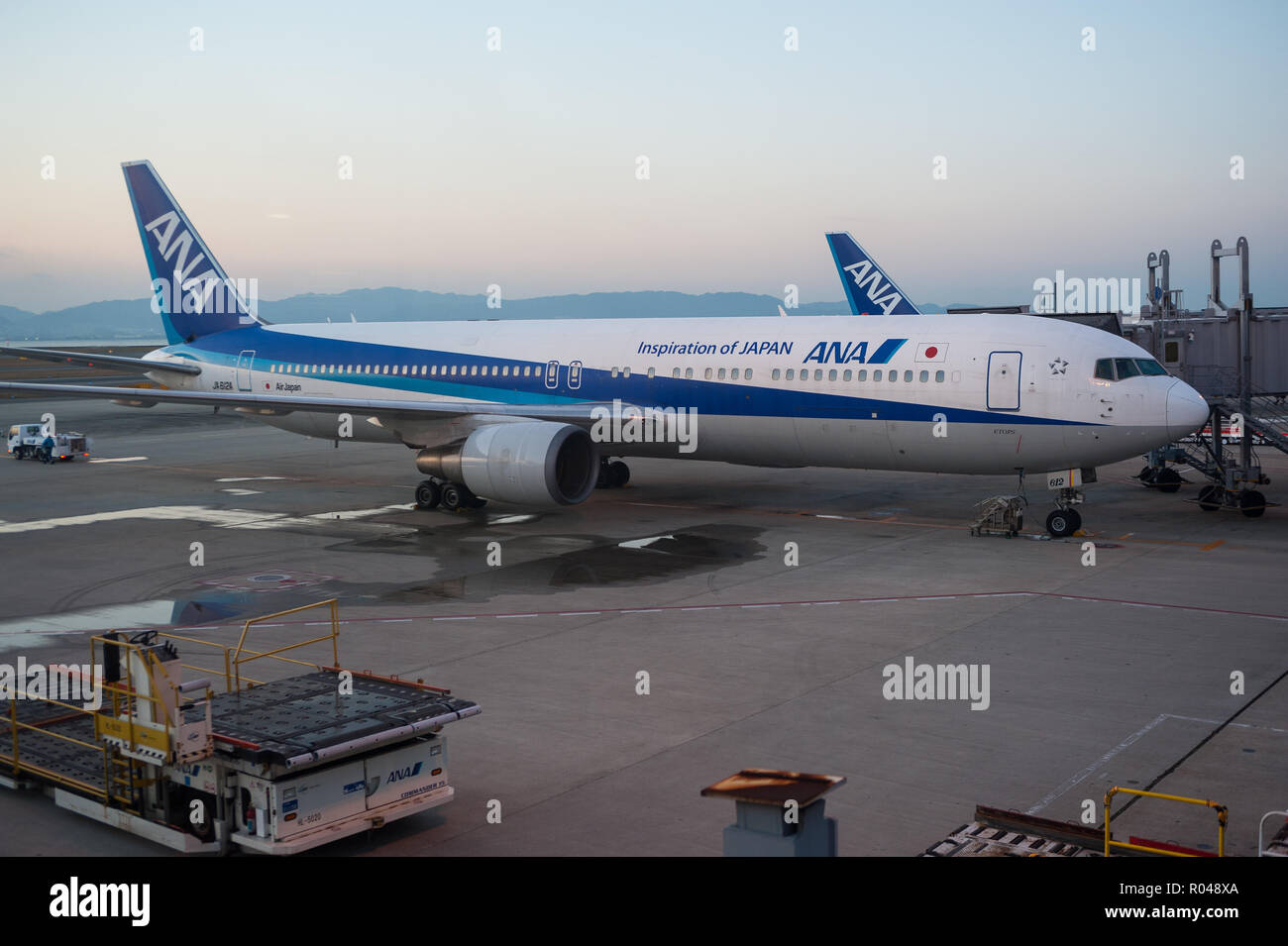 Osaka, Japan, ANA passenger aircraft at Kansai airport Stock Photo - Alamy