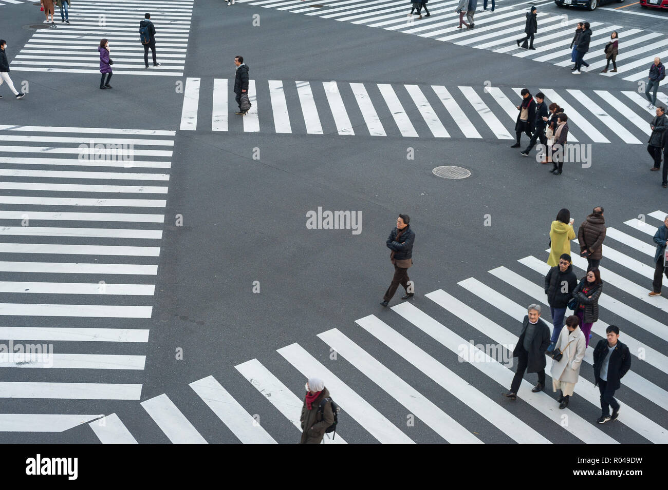 Zebra crossing in japan hi-res stock photography and images - Alamy