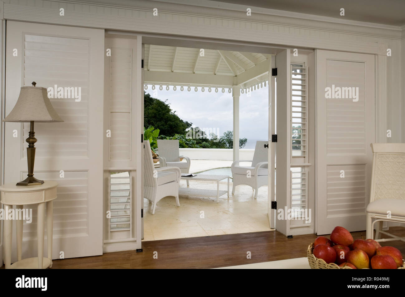 View through open door to balcony hi-res stock photography and images ...