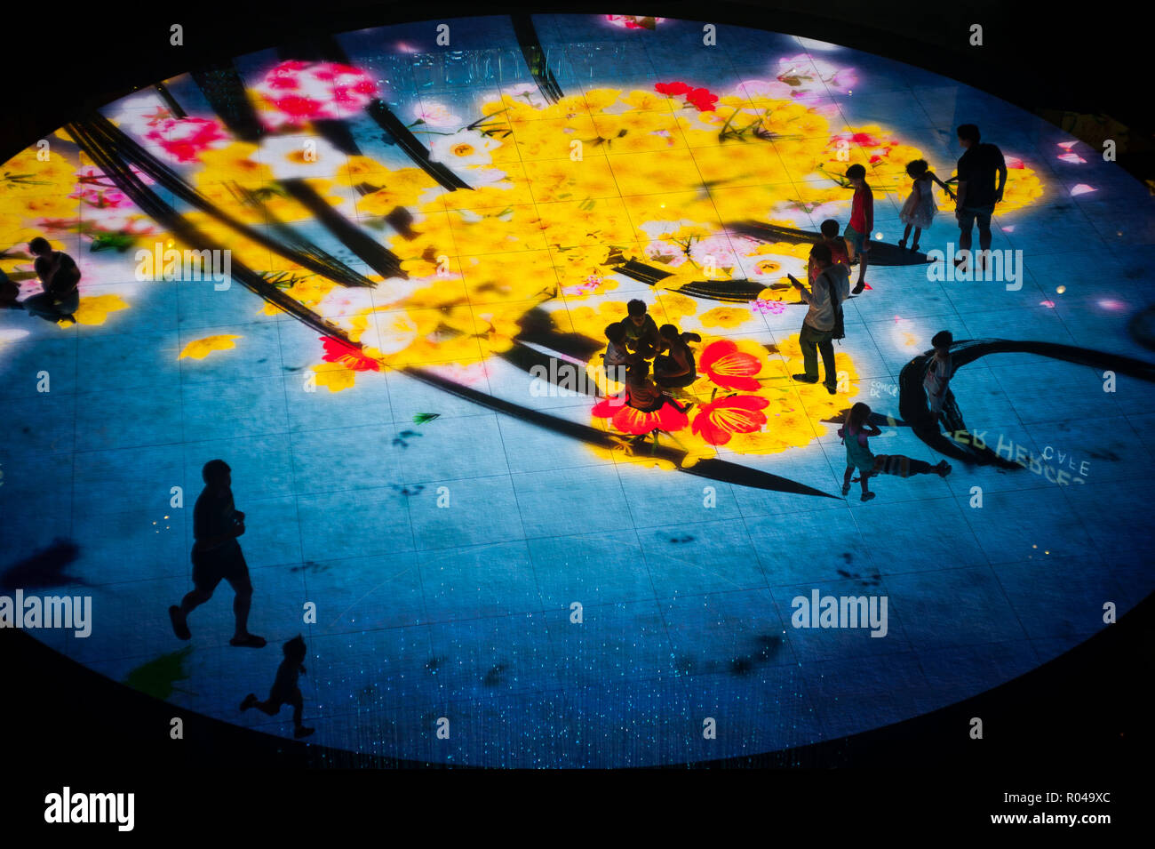 Republic of Singapore, Interactive light installation in Marina Bay ...