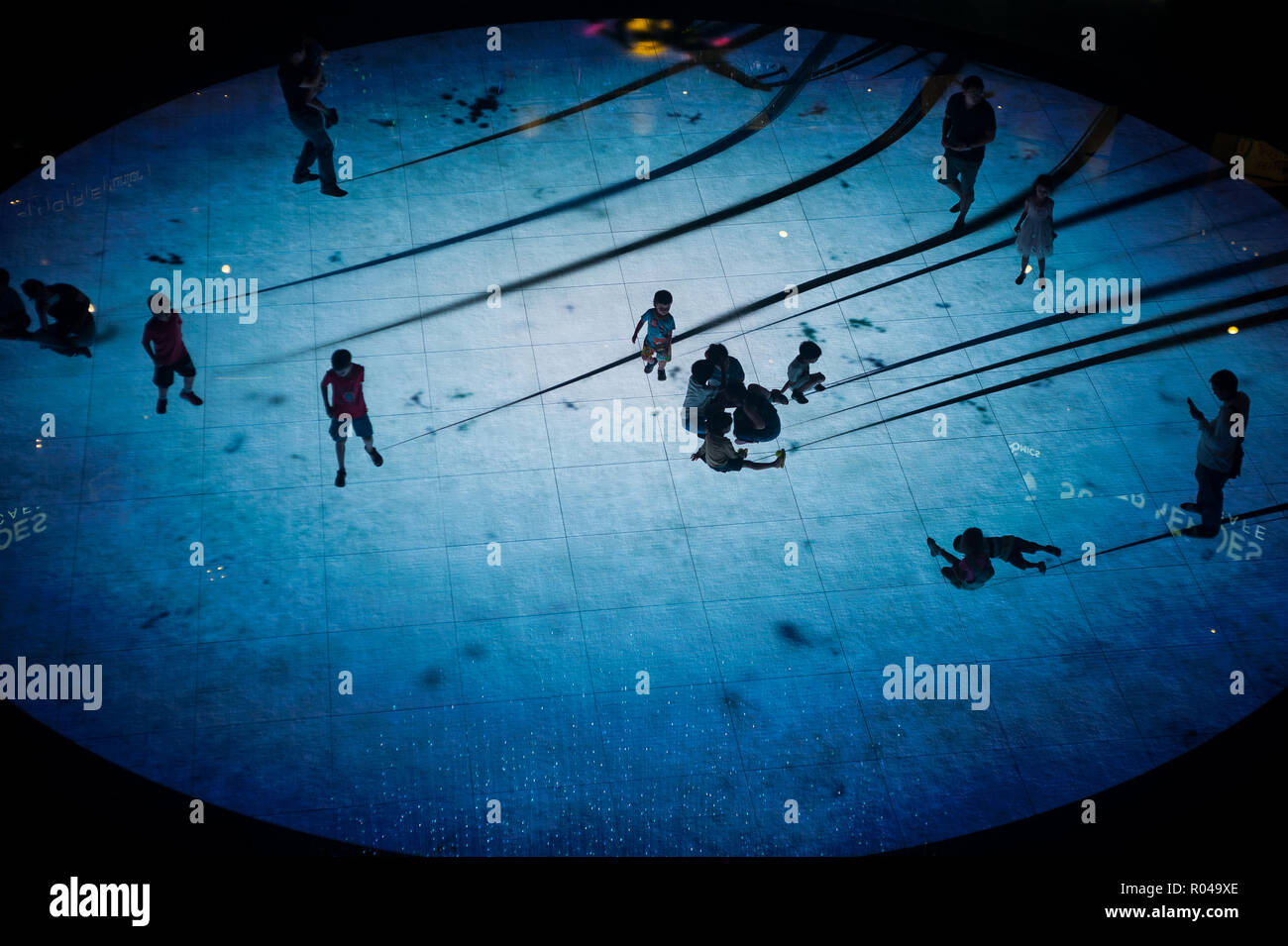 Republic of Singapore, Interactive light installation in Marina Bay ...