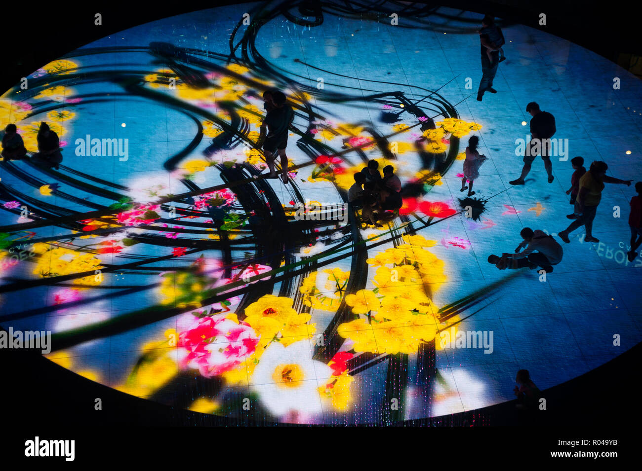 Republic of Singapore, Interactive light installation in Marina Bay ...