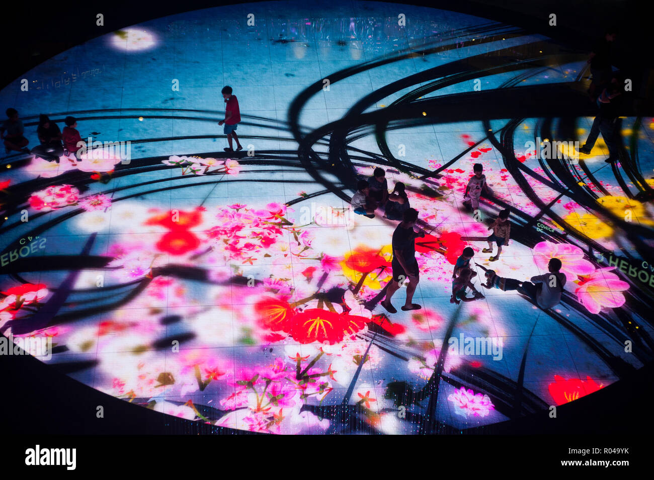 Republic of Singapore, Interactive light installation in Marina Bay ...
