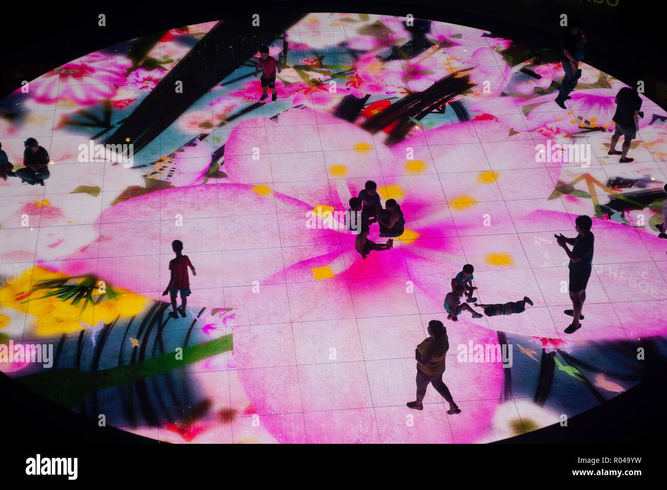 Republic of Singapore, Interactive light installation in Marina Bay ...