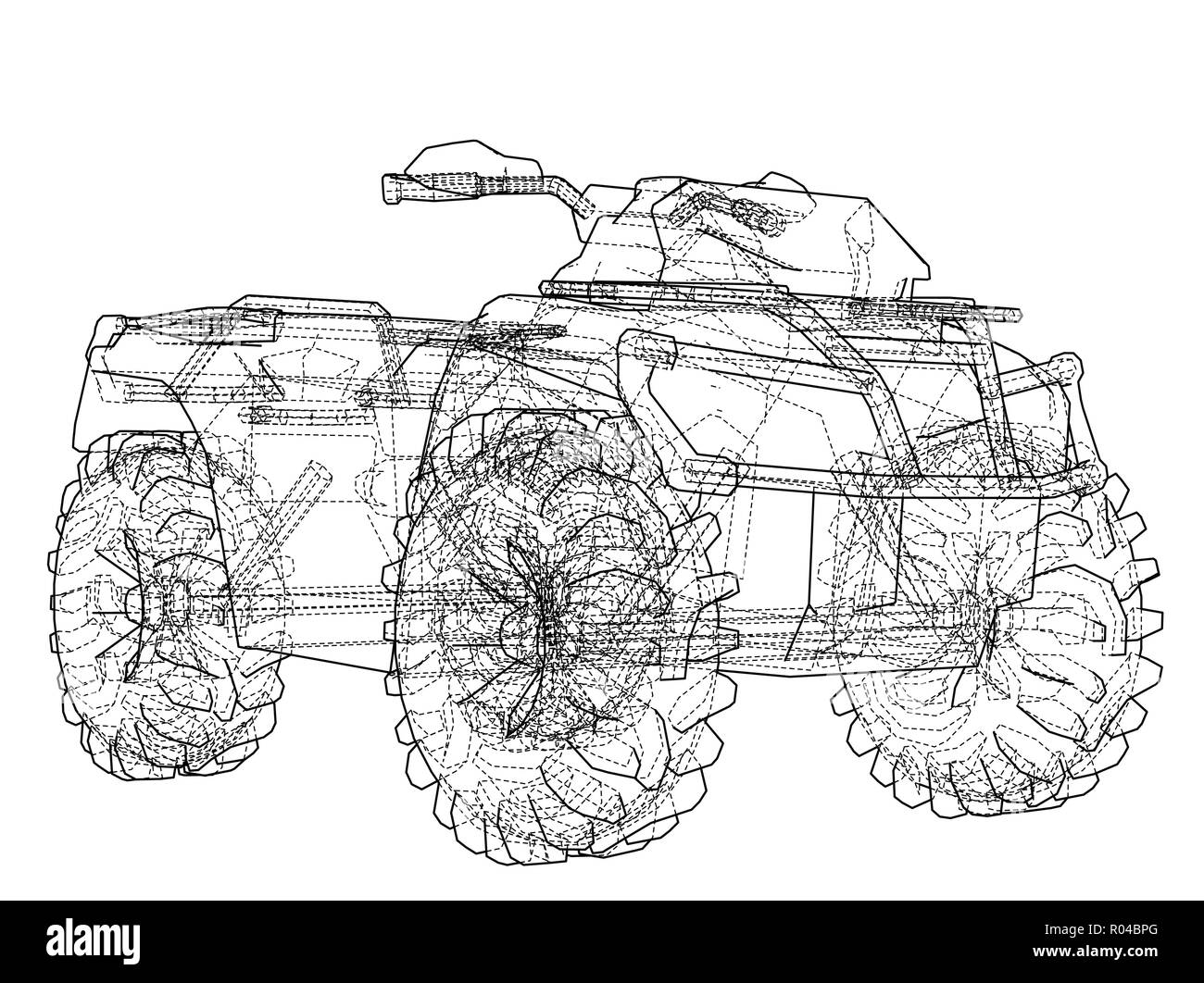 ATV quadbike concept outline. Vector Stock Vector Image & Art - Alamy