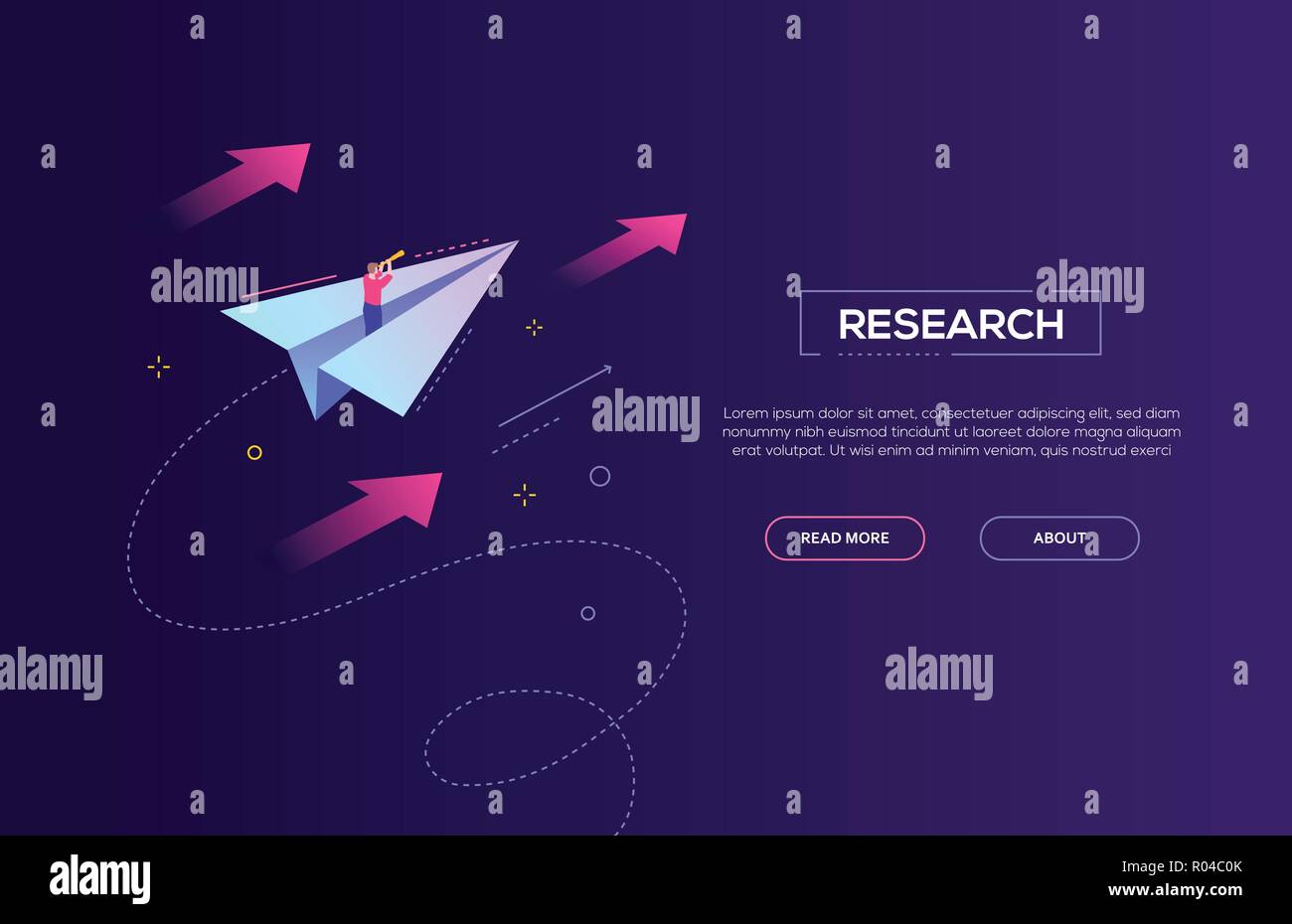 Business research - modern isometric vector web banner Stock Vector ... Business research - modern isometric vector web banner Stock Vector ...