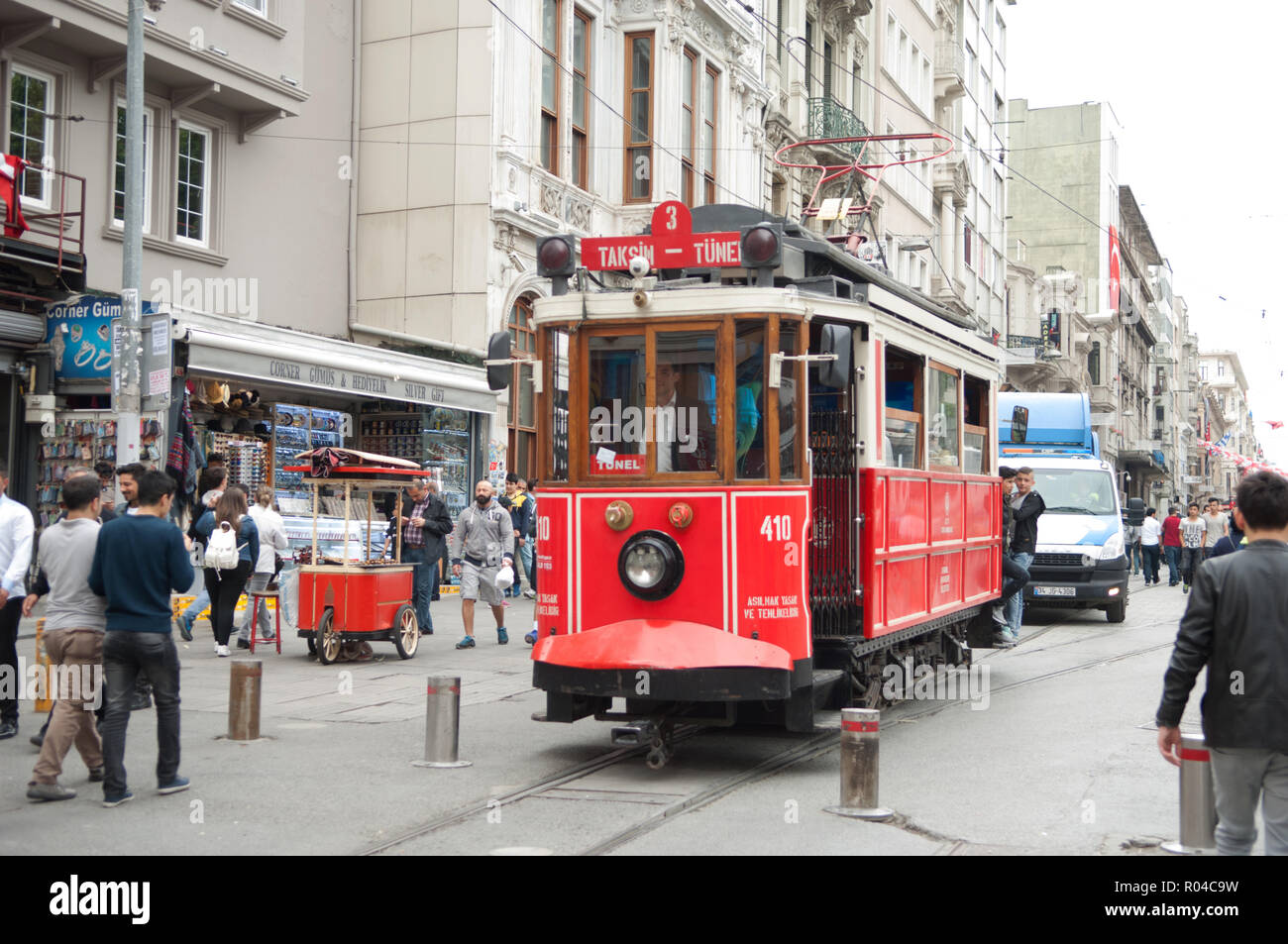 The small tourist tram to Taksim Stock Photo - Alamy