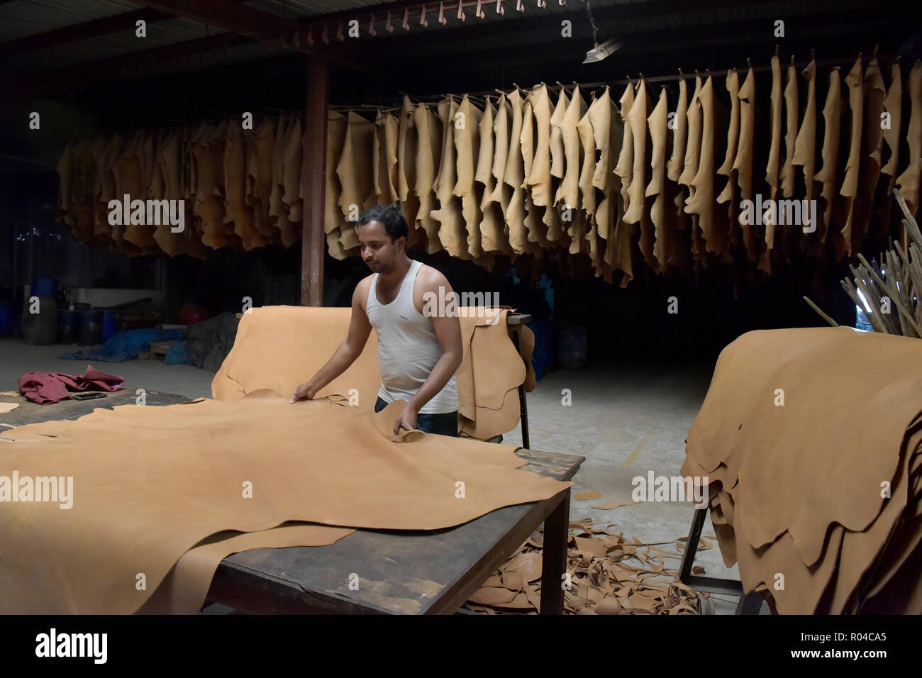 Tannery workers hi-res stock photography and images - Alamy