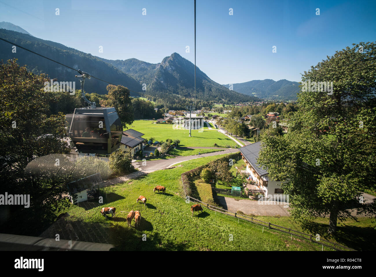 cableway on the Jenner mountain, National park Berchtesgaden, Germany ...