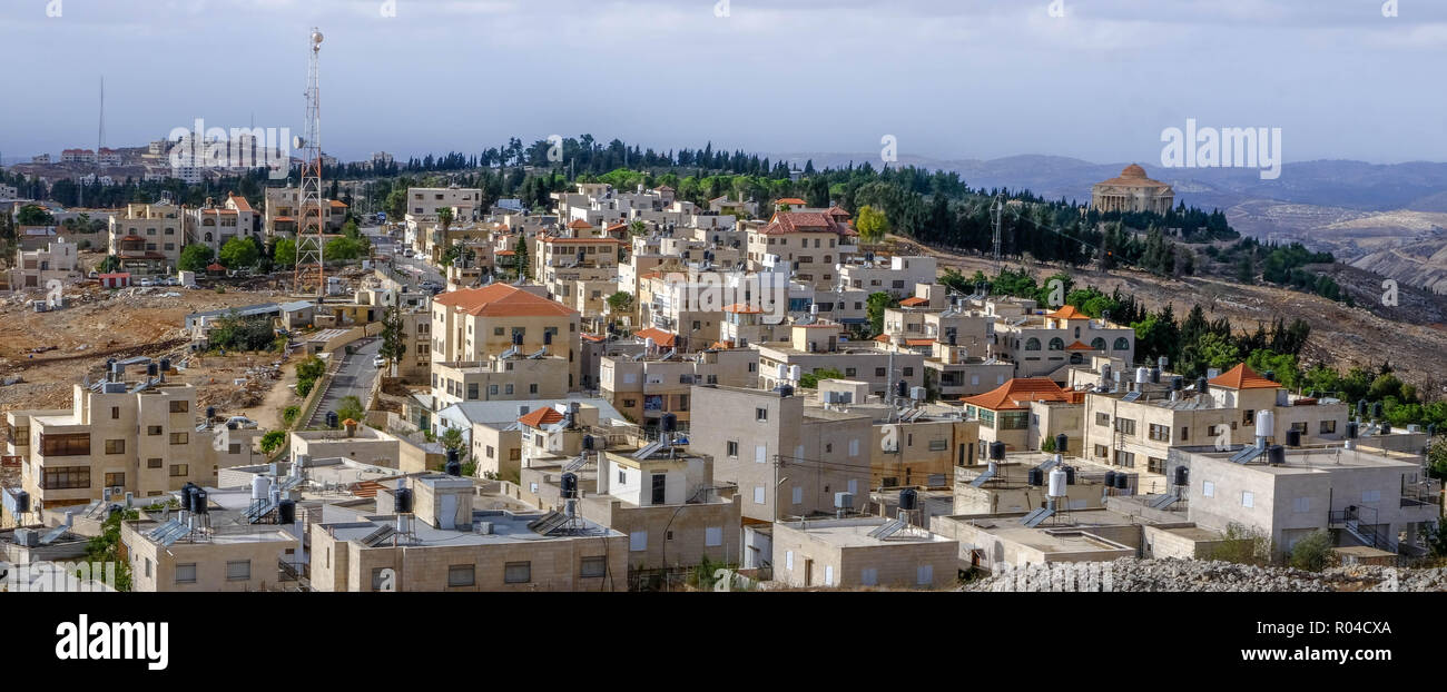 Samaritan village of Kiryat Luza atop Mount Gerizim in Israel Stock ...