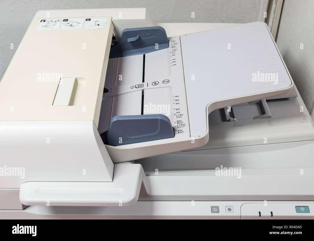 Paper tray of the modern digital laser copier for use in the home ...