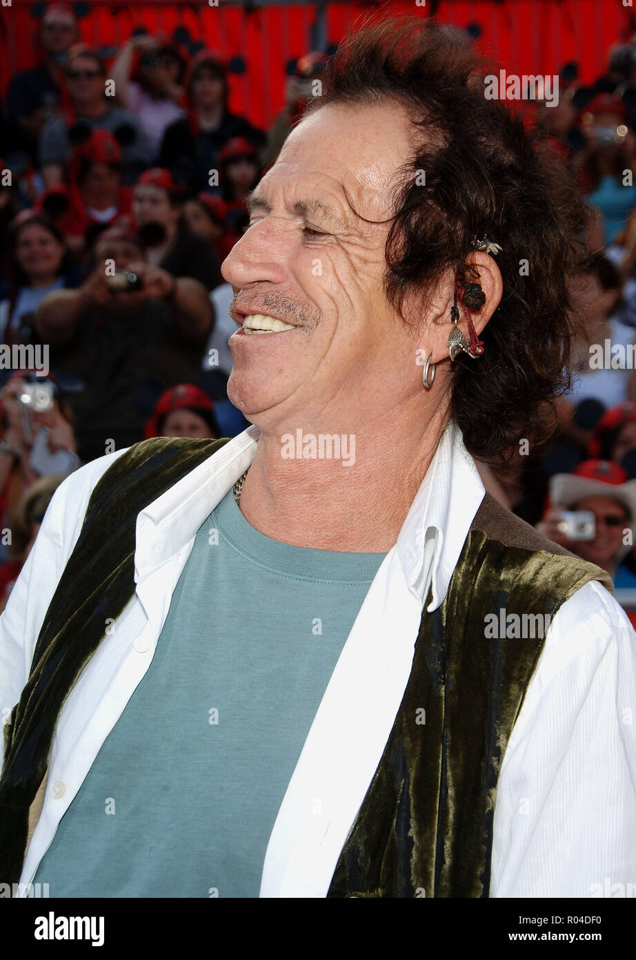 Keith Richards arriving at the PIRATES of the CARIBBEAN, at Word End ...