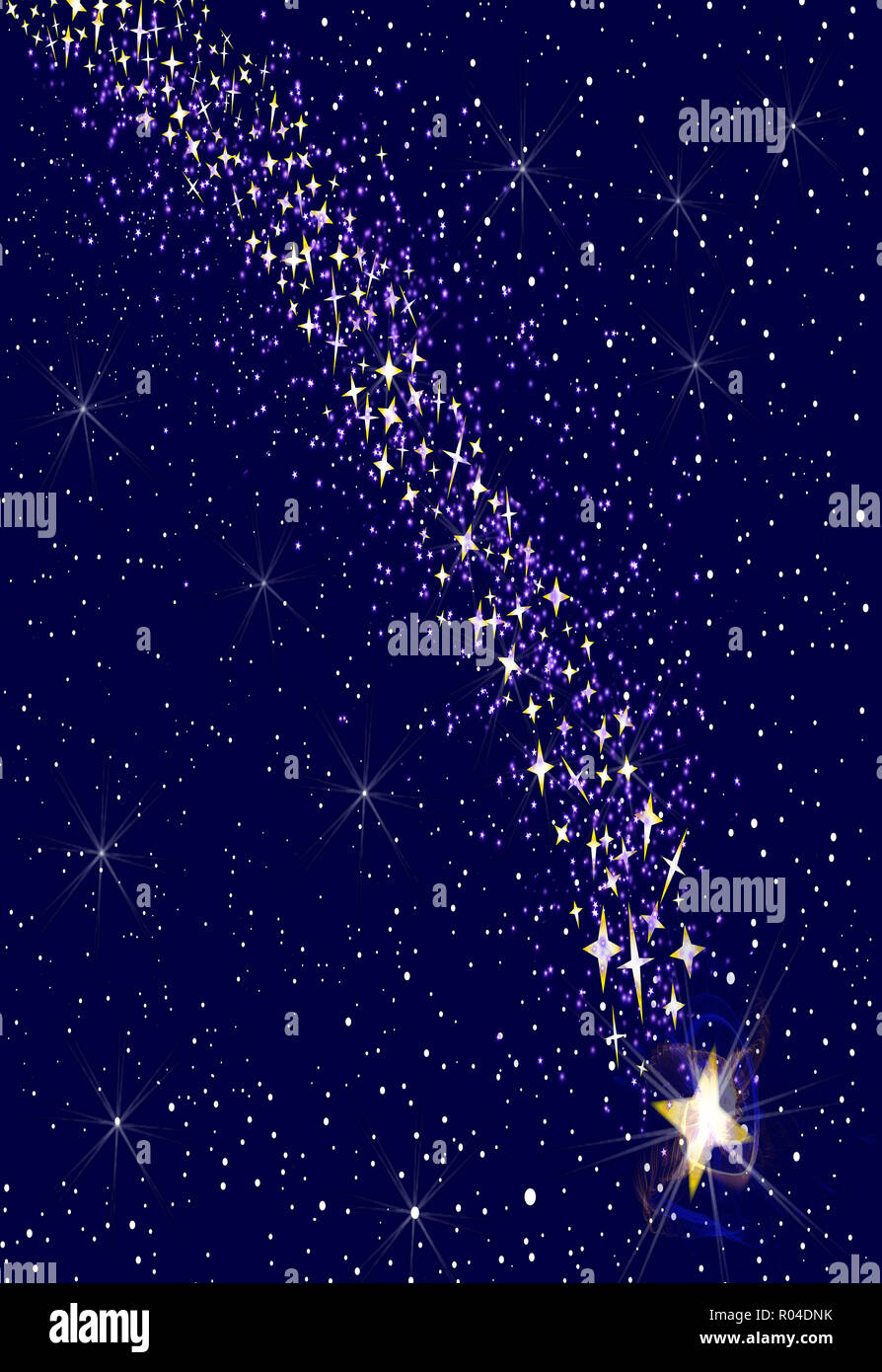 A falling star in the night sky Stock Photo - Alamy