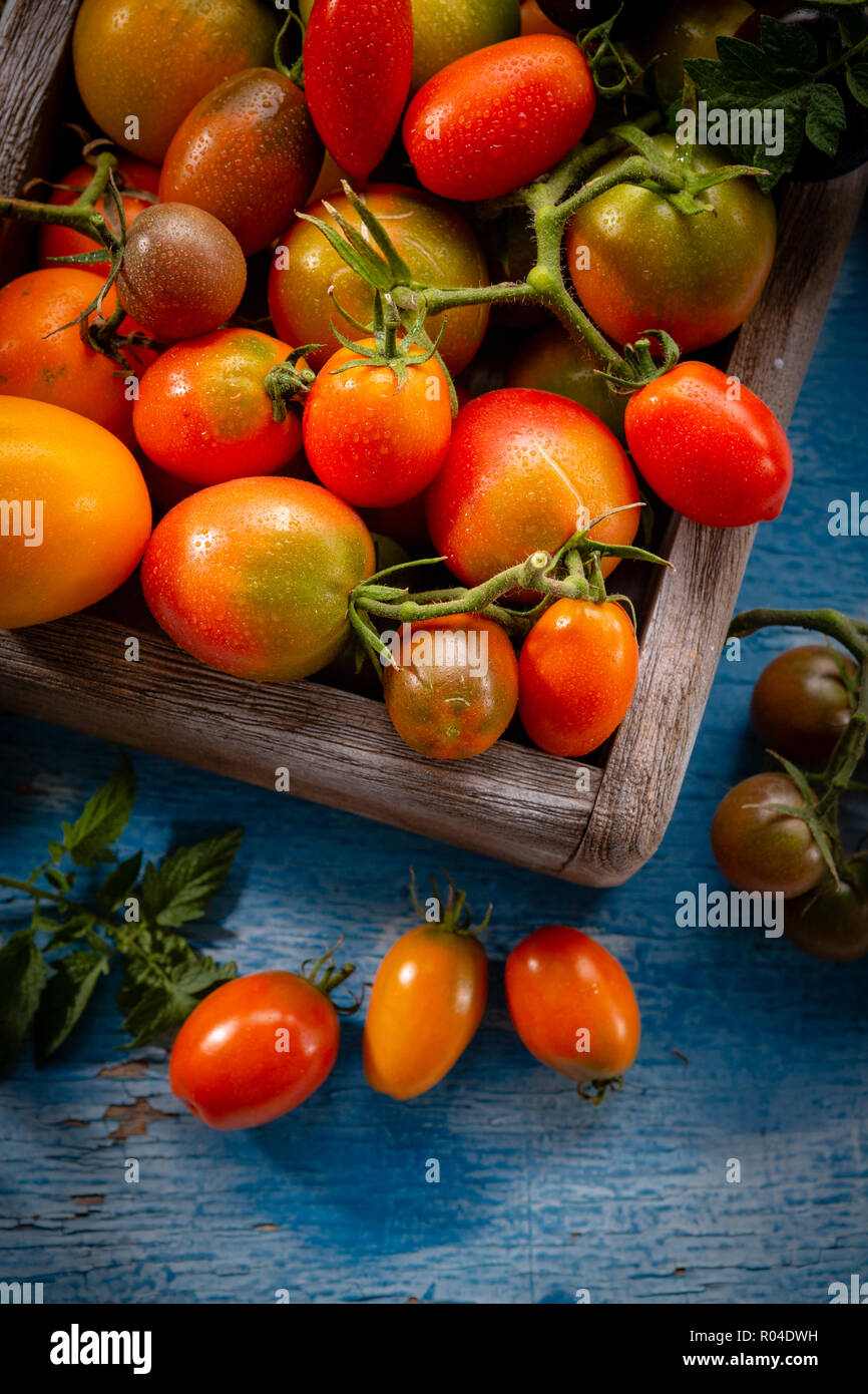 Fresh ripe tomatoes top view Stock Photo - Alamy