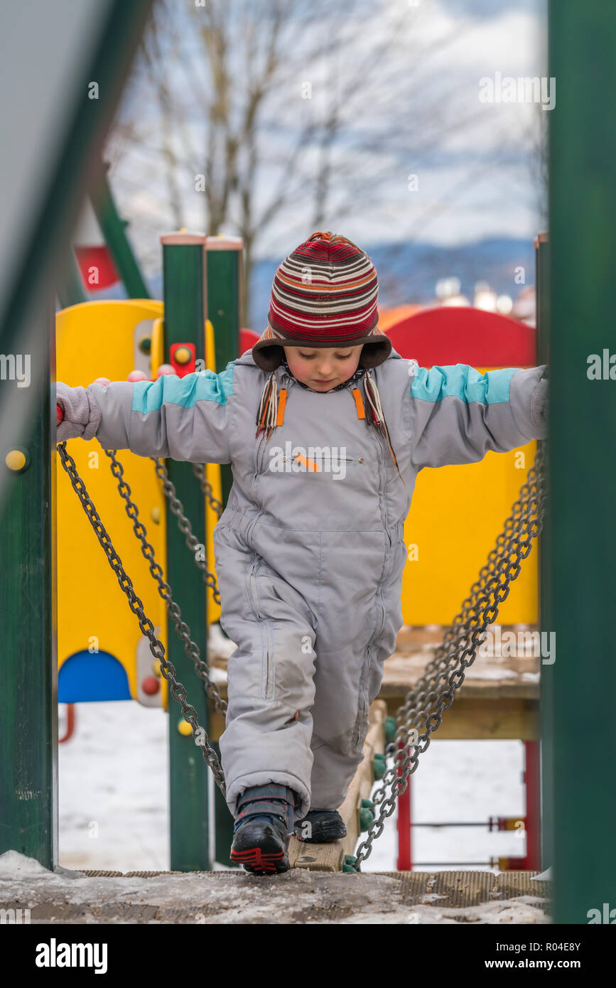 Walking over bridge kid hi-res stock photography and images - Alamy