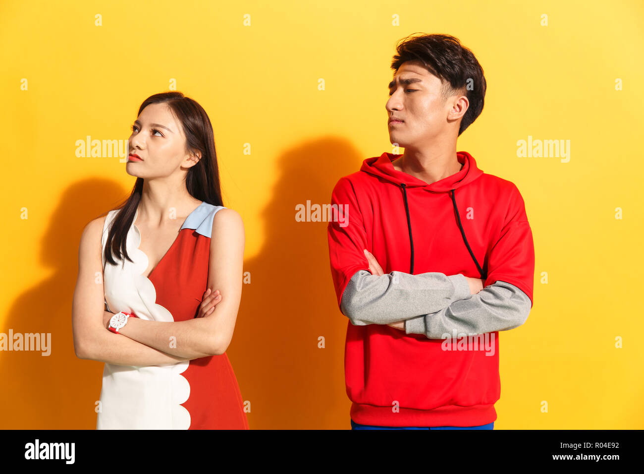 Angry young couples Stock Photo - Alamy