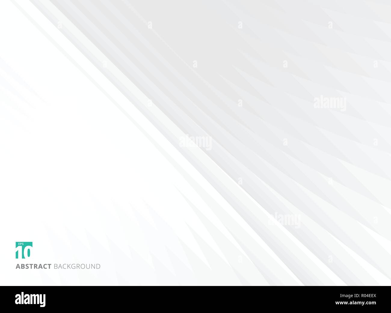 Abstract geometric perspective lines diagonal white and gray gradient ...
