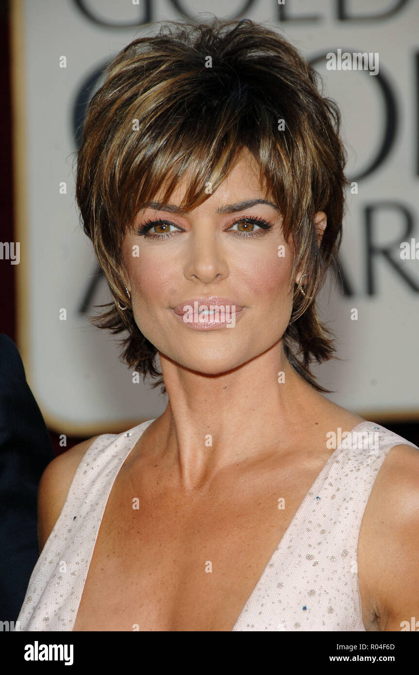 Lisa Rinna arriving at the Golden Globes Awards at the Beverly Hilton ...