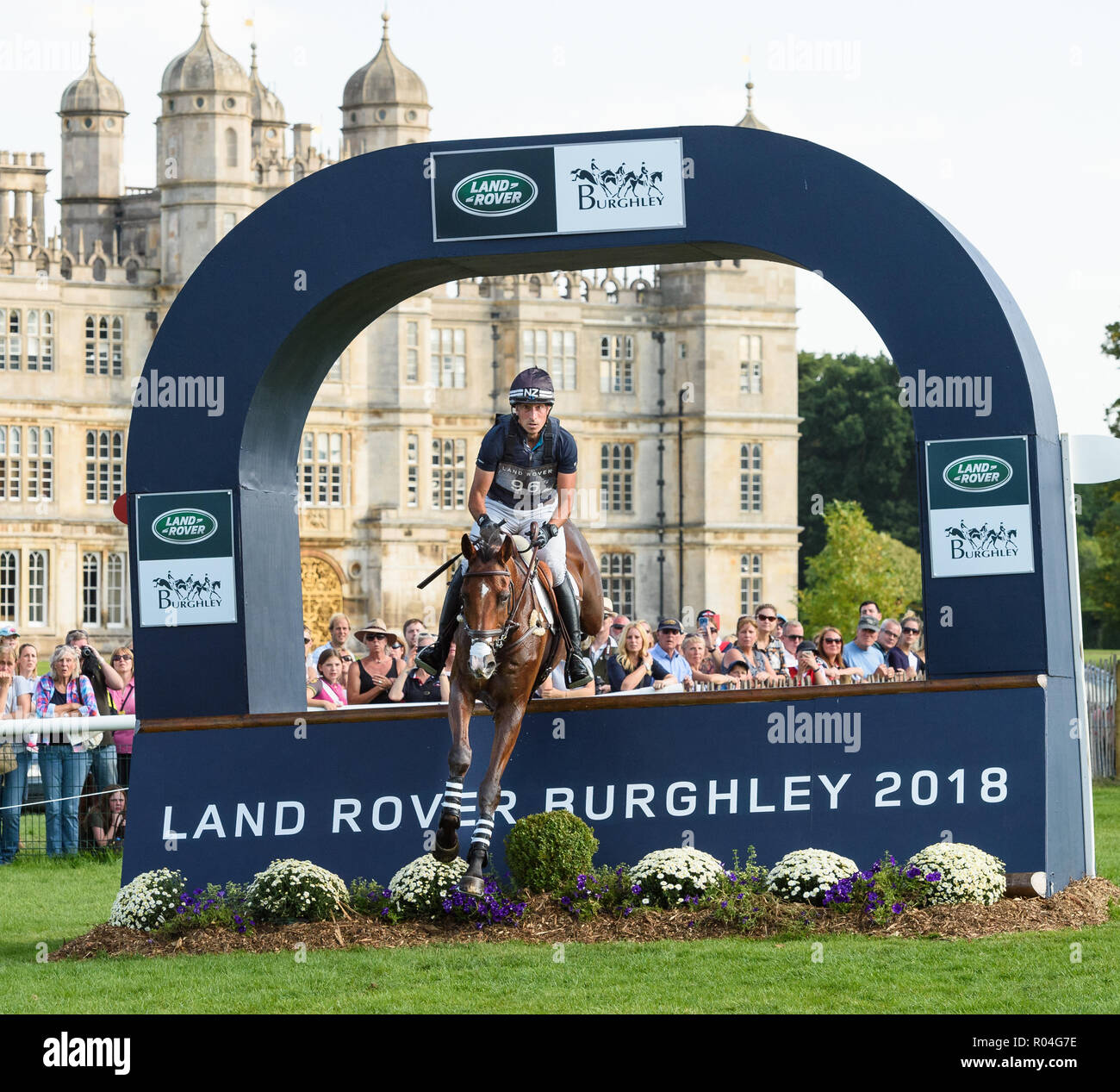 Tim Price and RINGWOOD SKY BOY jumps the last fence to finish his cross ...