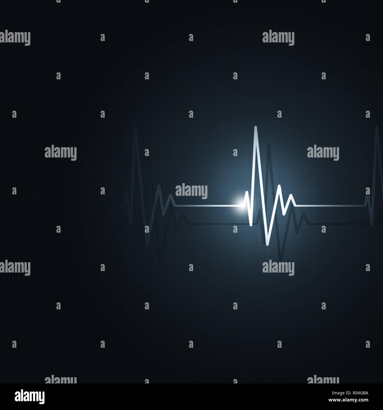 heart pulse rhythm graph abstract adrk background Stock Photo - Alamy
