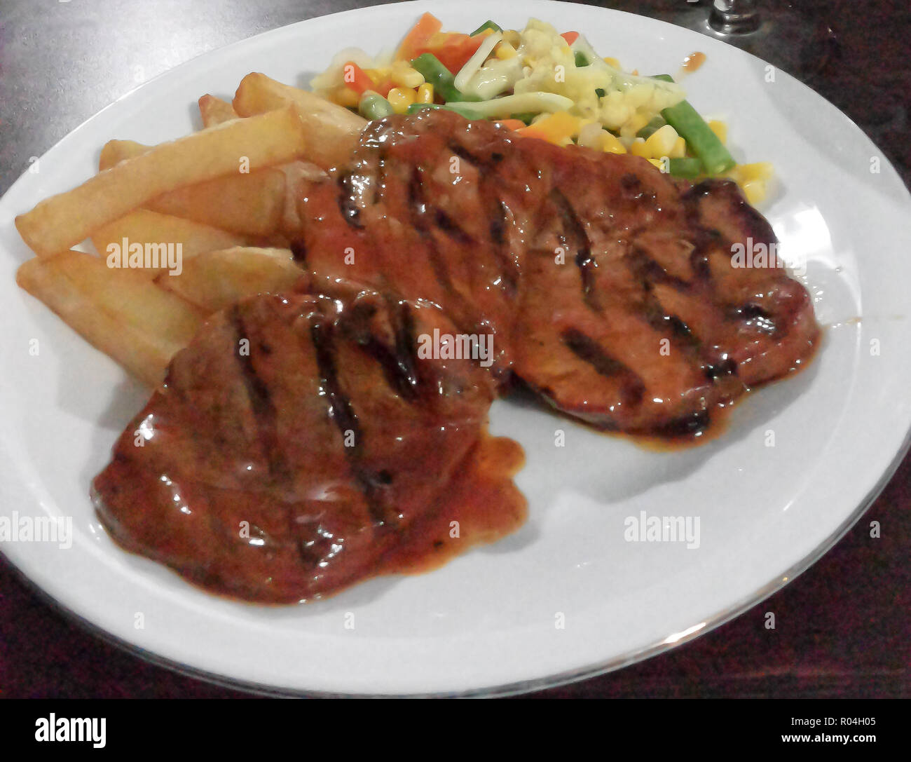barbeque beef steak Stock Photo - Alamy