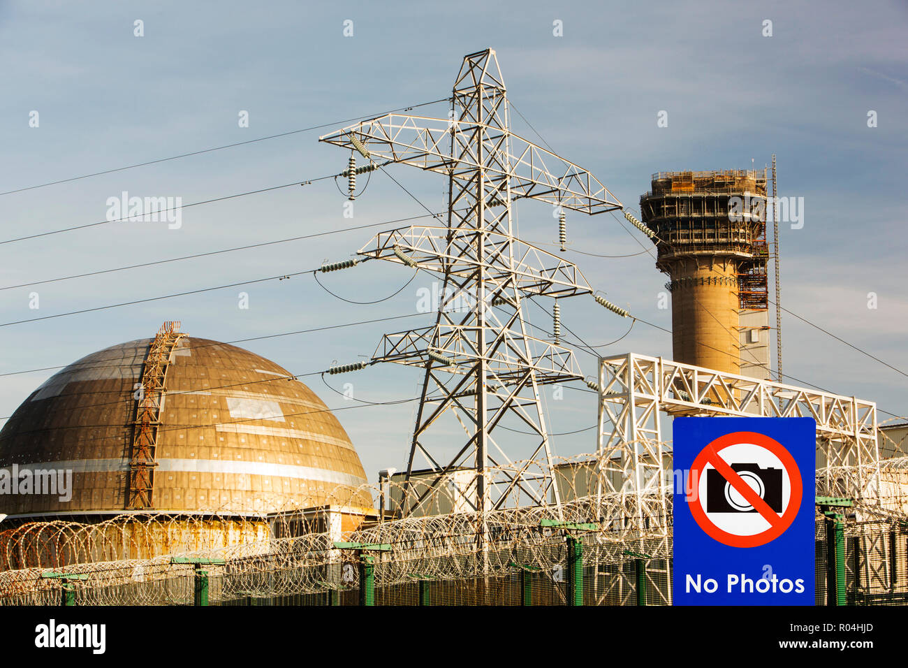 The capped off nuclear reactor following a disastrous fire in October ...