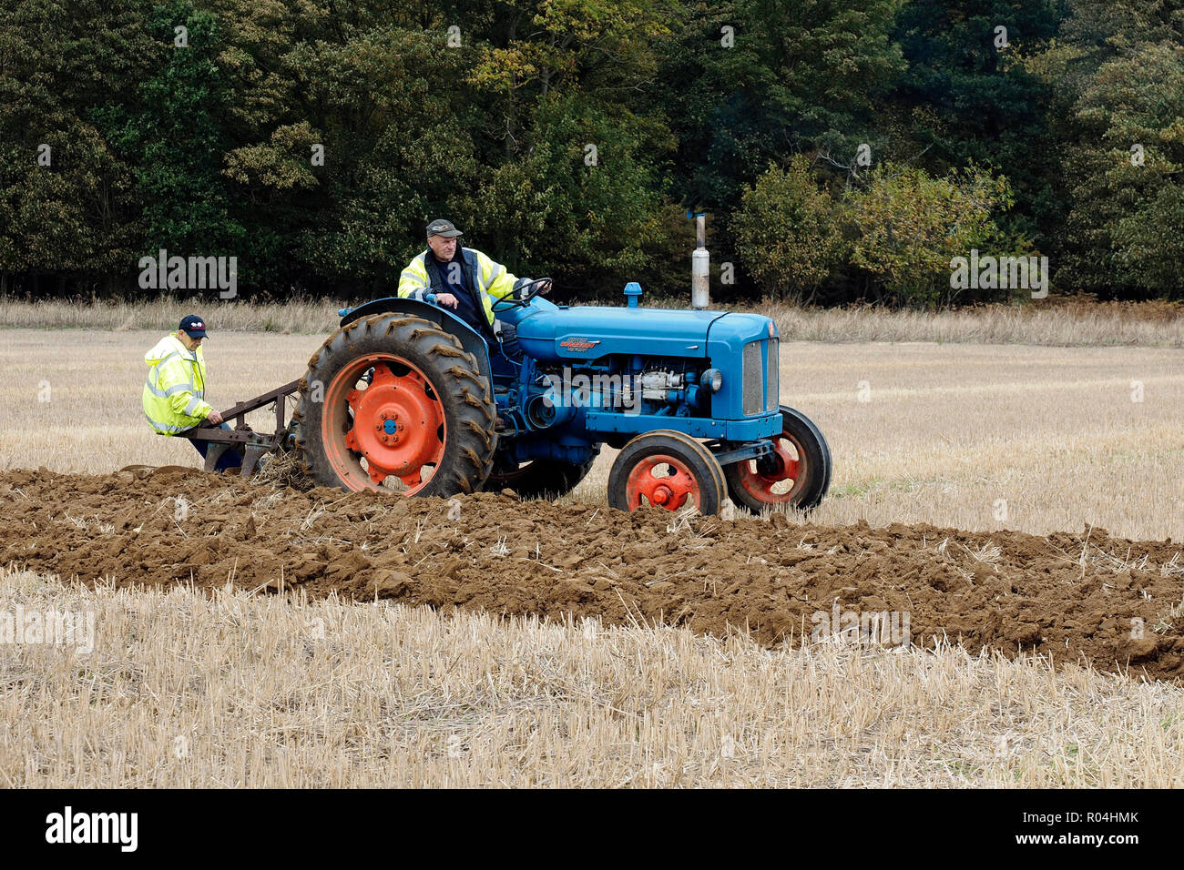 Classic Fordson Major tractor at a ploughing match during the 2018 ...