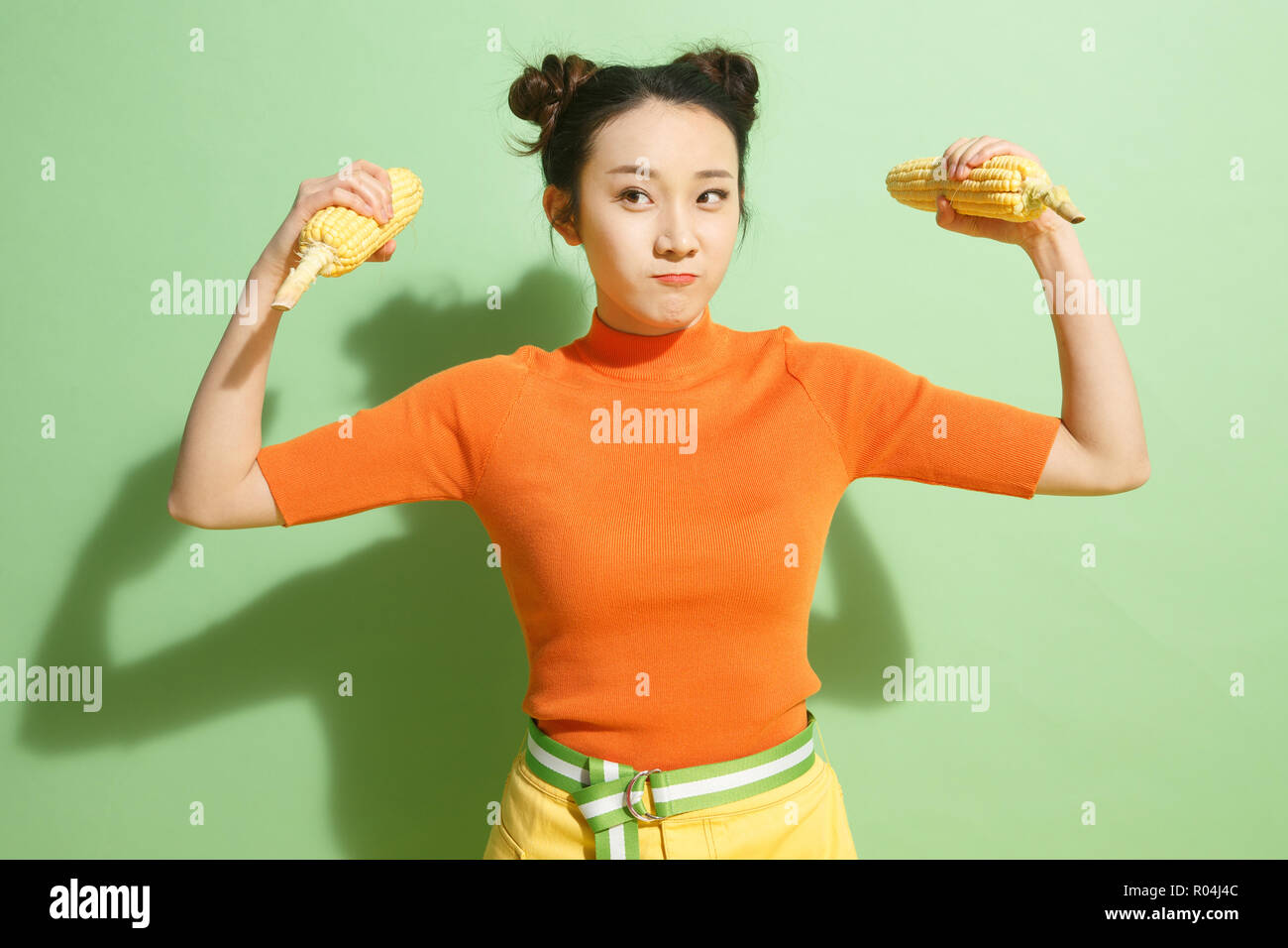 Young asian woman corn hi-res stock photography and images - Alamy