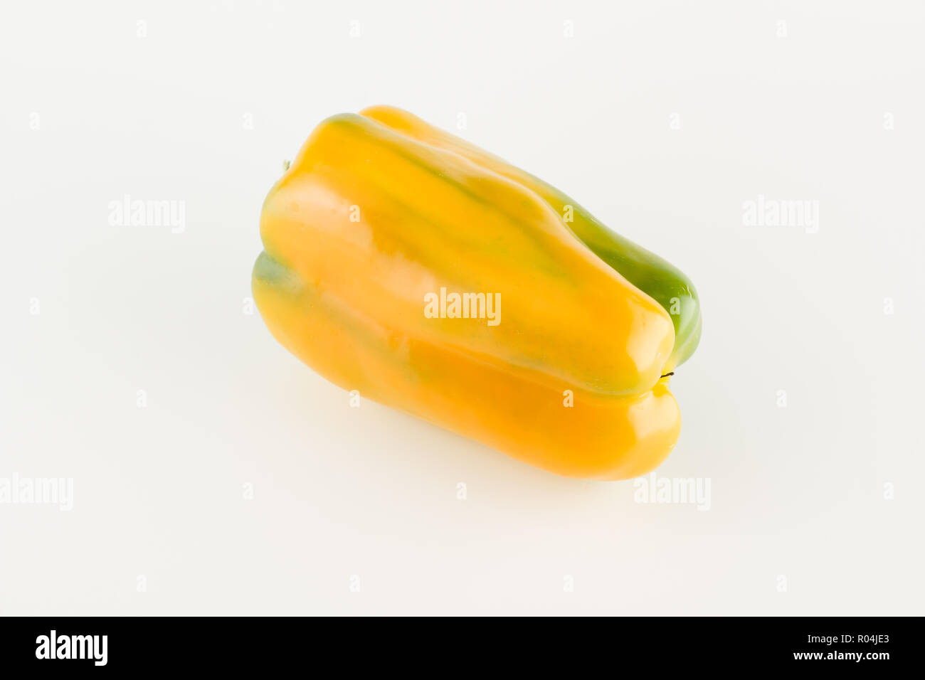close-up of yellow pepper isolated on white background Stock Photo - Alamy