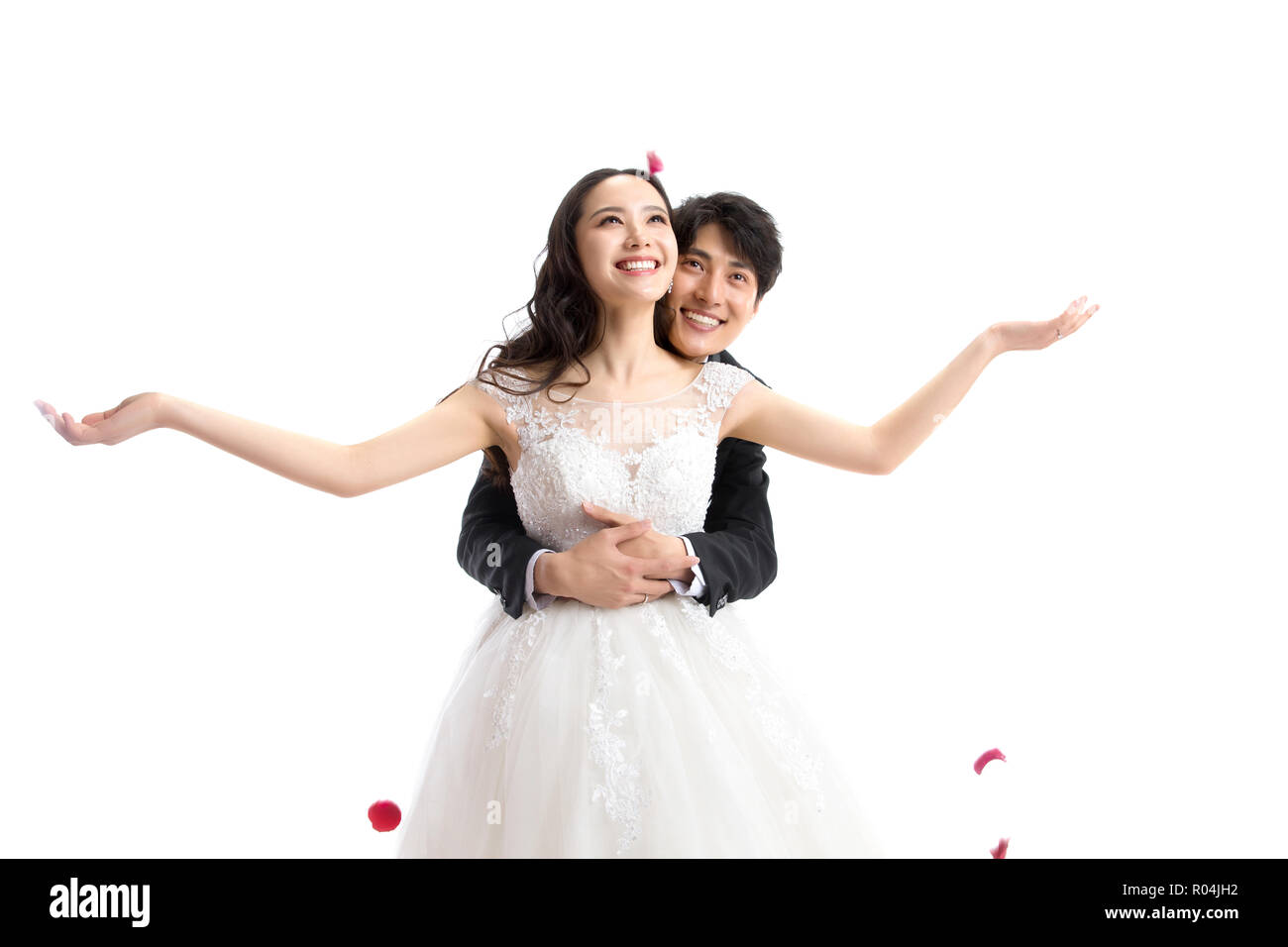 Romance of the bride and groom Stock Photo - Alamy