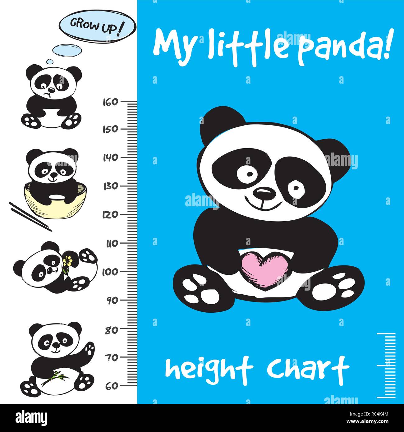 Height chart hand drawn Stock Vector Images - Alamy