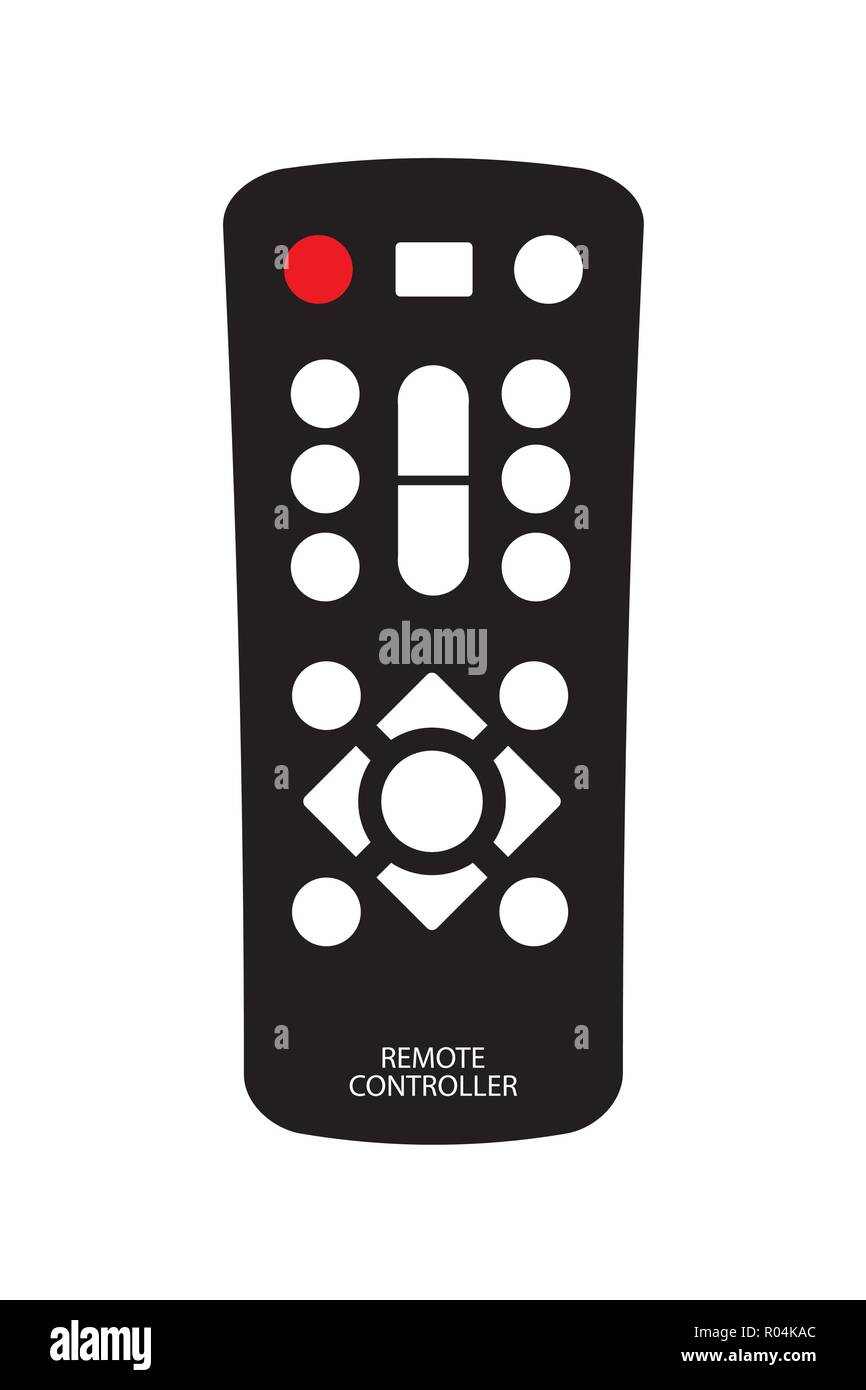 Remote controller - icon, isolated on white background,flat vector ...