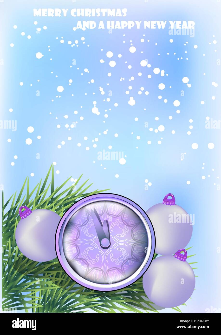 Balls snowflakes new years Stock Vector Images - Alamy