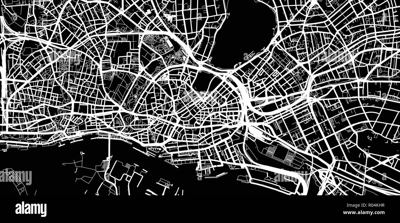 Urban vector city map of Hamburg, Germany Stock Vector Image & Art - Alamy