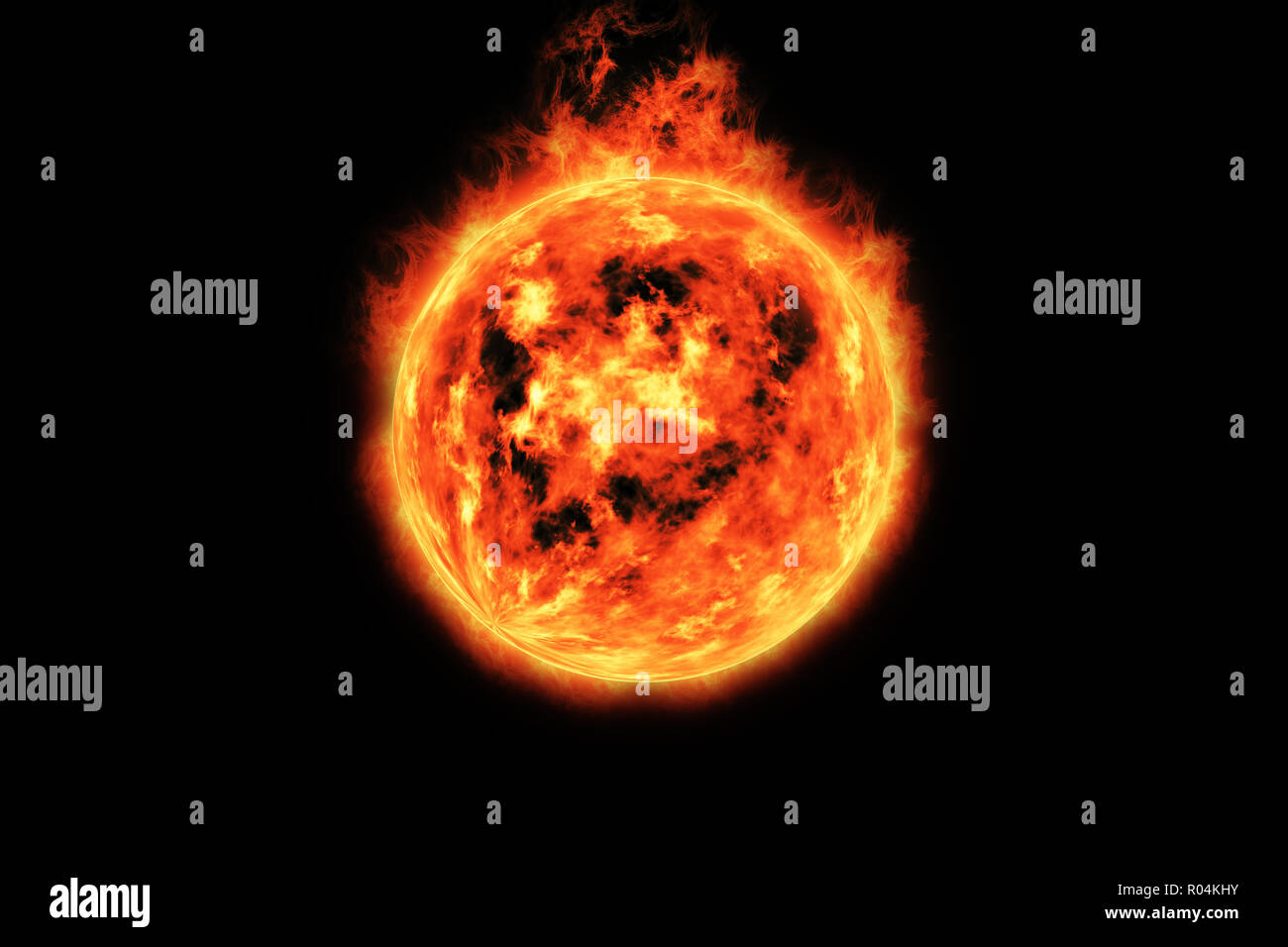 3d rendering, Fireball, flaming fire Stock Photo - Alamy