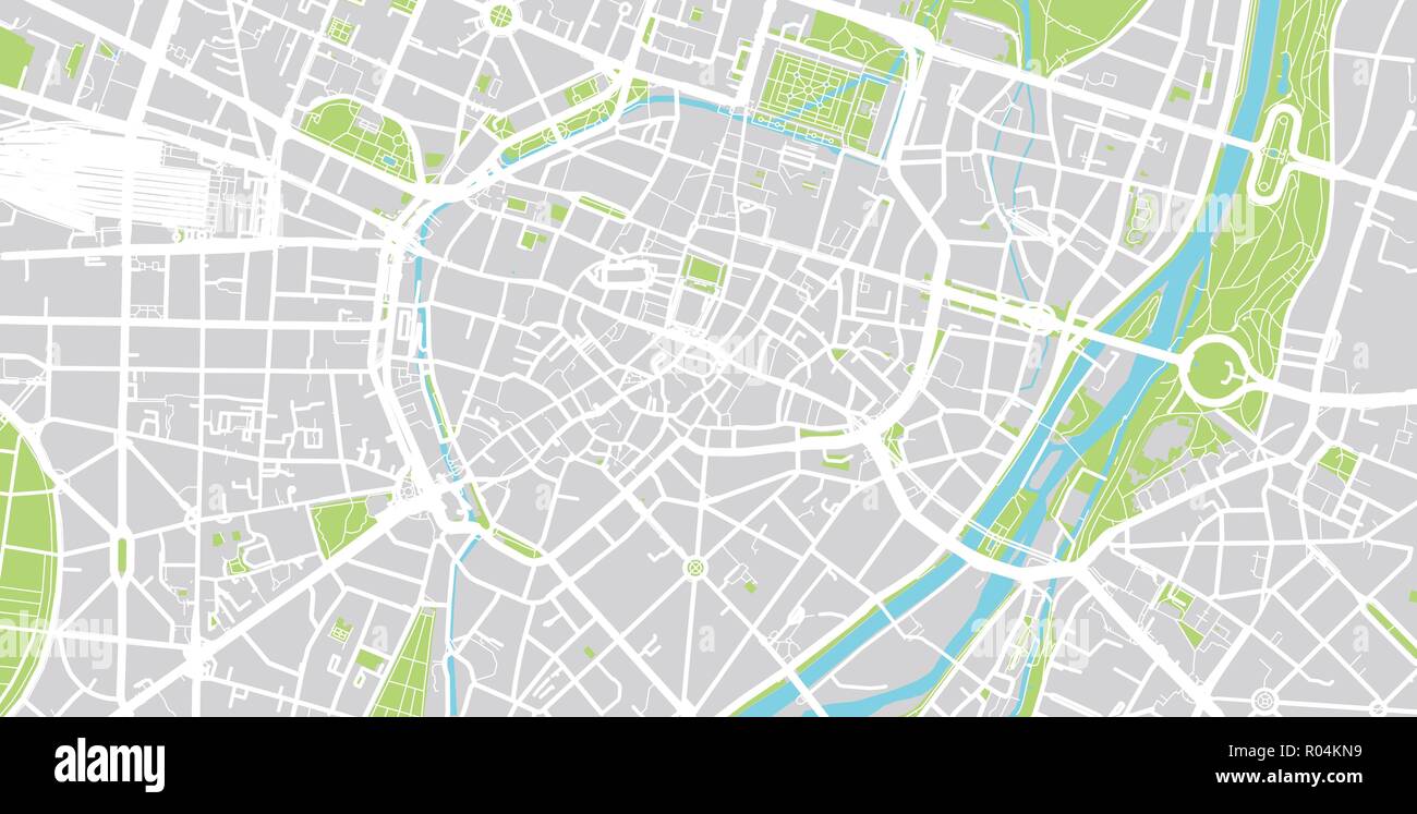Urban vector city map of Munich, Germany Stock Vector Image & Art - Alamy